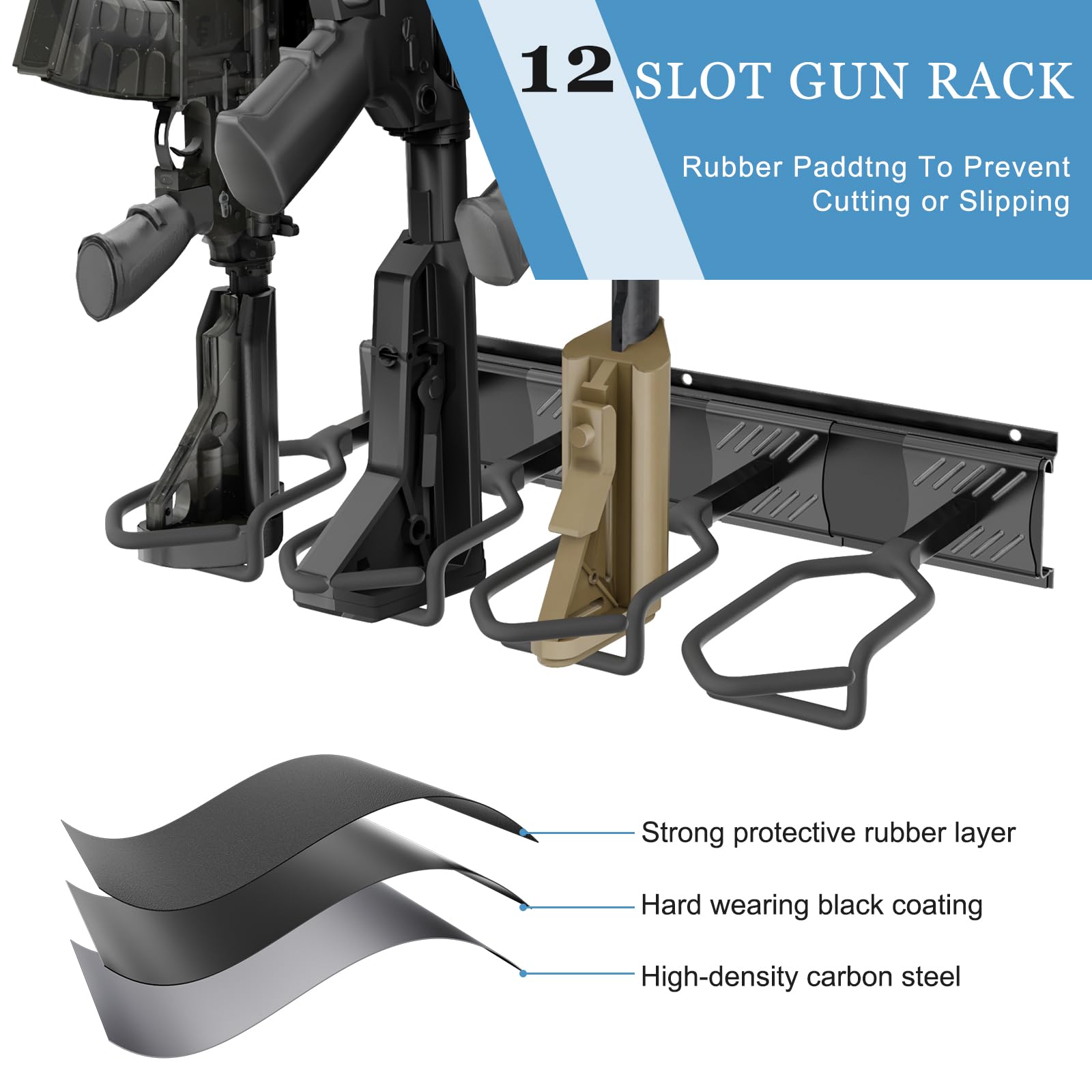 Snapklik.com : Upbci Gun Rack For Wall, Upgrade Heavy Duty Steel ...