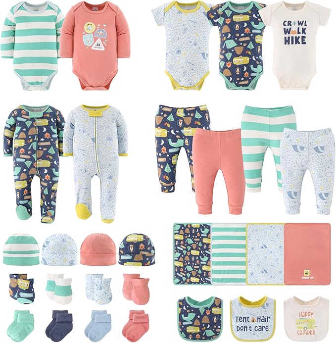 Amazon.com: The Peanutshell Baby Layette Set for Boys, New Born Baby ...