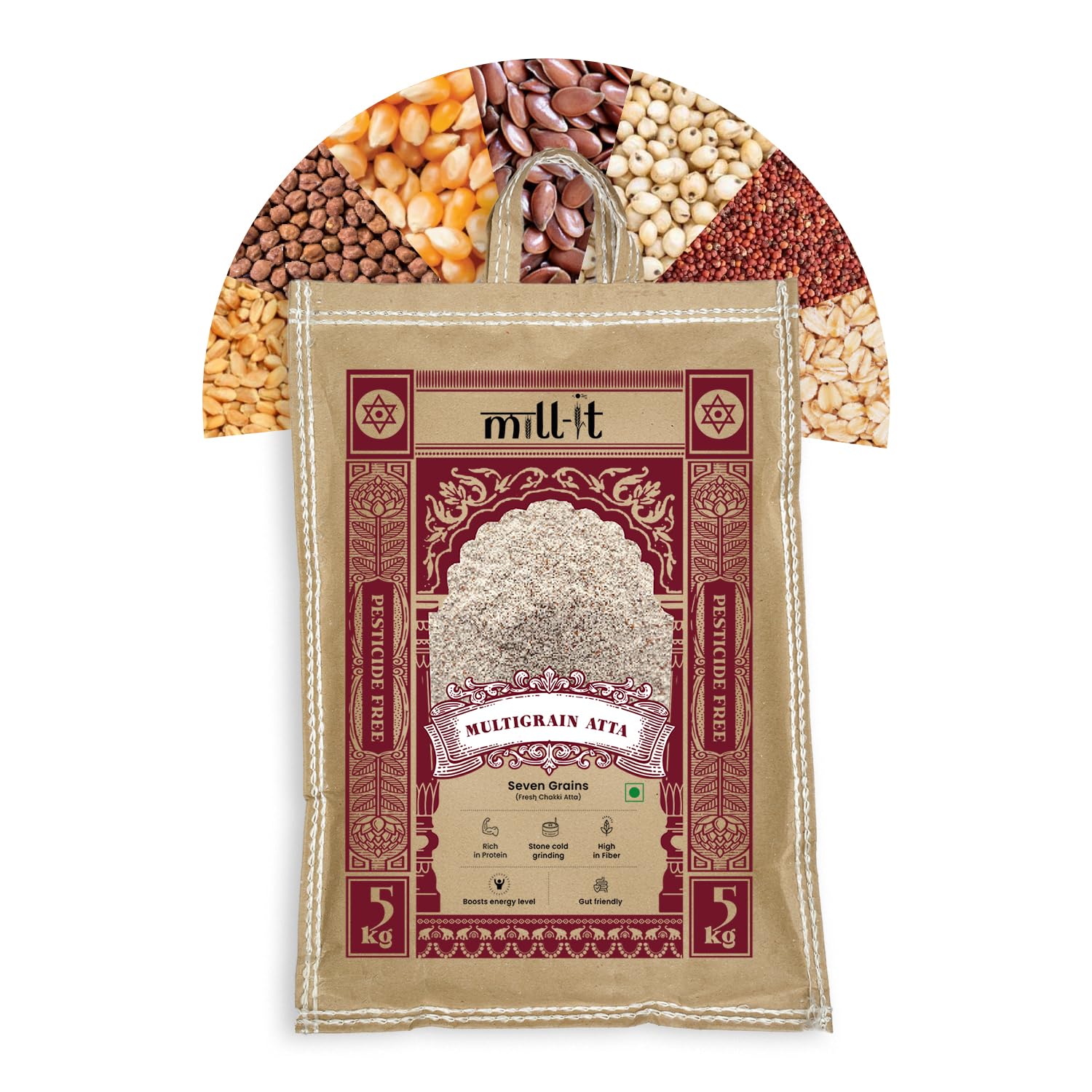 Milled on order: Sharbati Multigrain Atta – 5kg | Freshly Milled Within ...