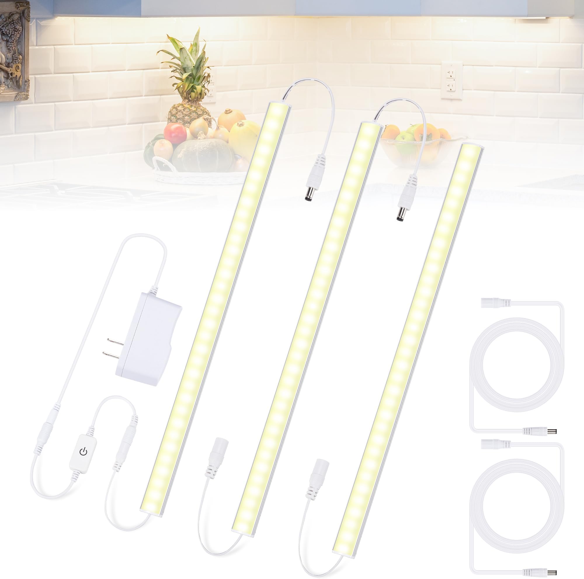 Under Cabinet Led Lighting, 12 Inch Led Light Strip Bar, Daylight White ...