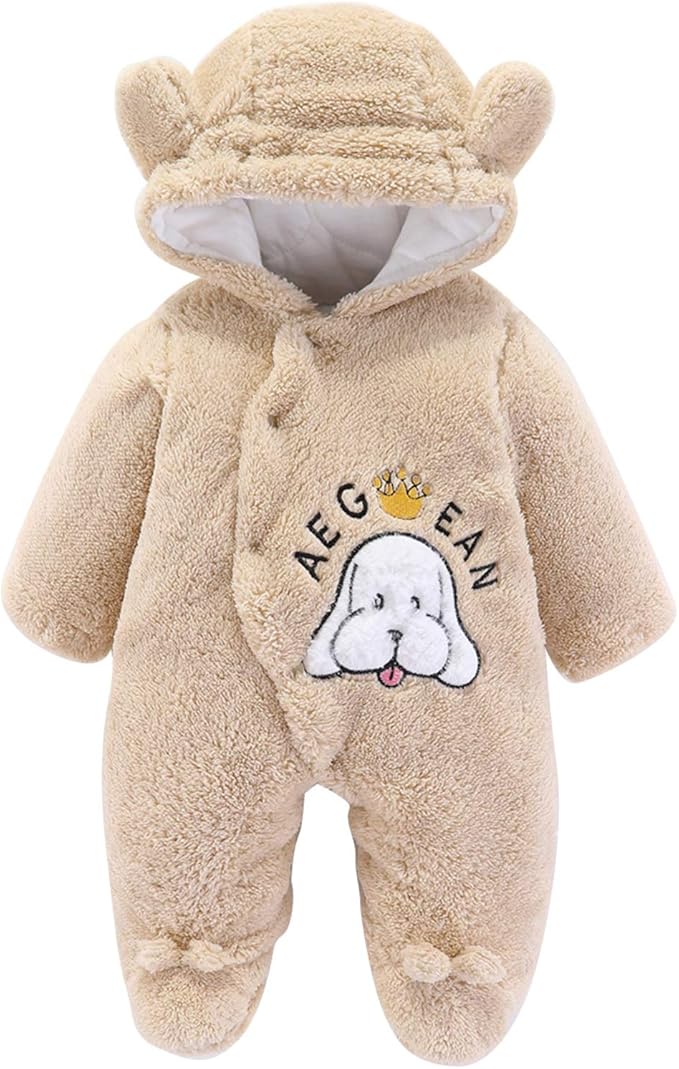 Mameluco de Bebé Mono con Capucha de Lana Recién Nacido Cachorro de ...