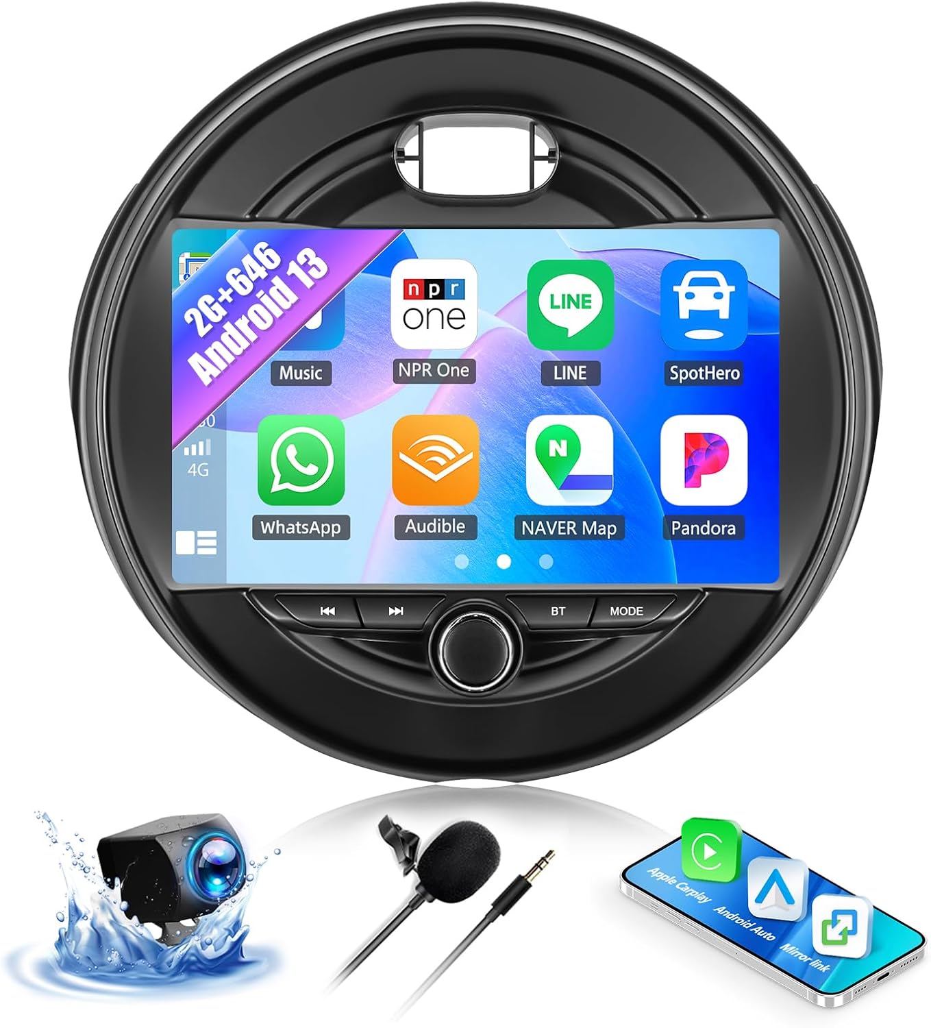 Amazon.com: SIXWIN 2G+64G Android Car Play Screen for BWM Mini Cooper ...