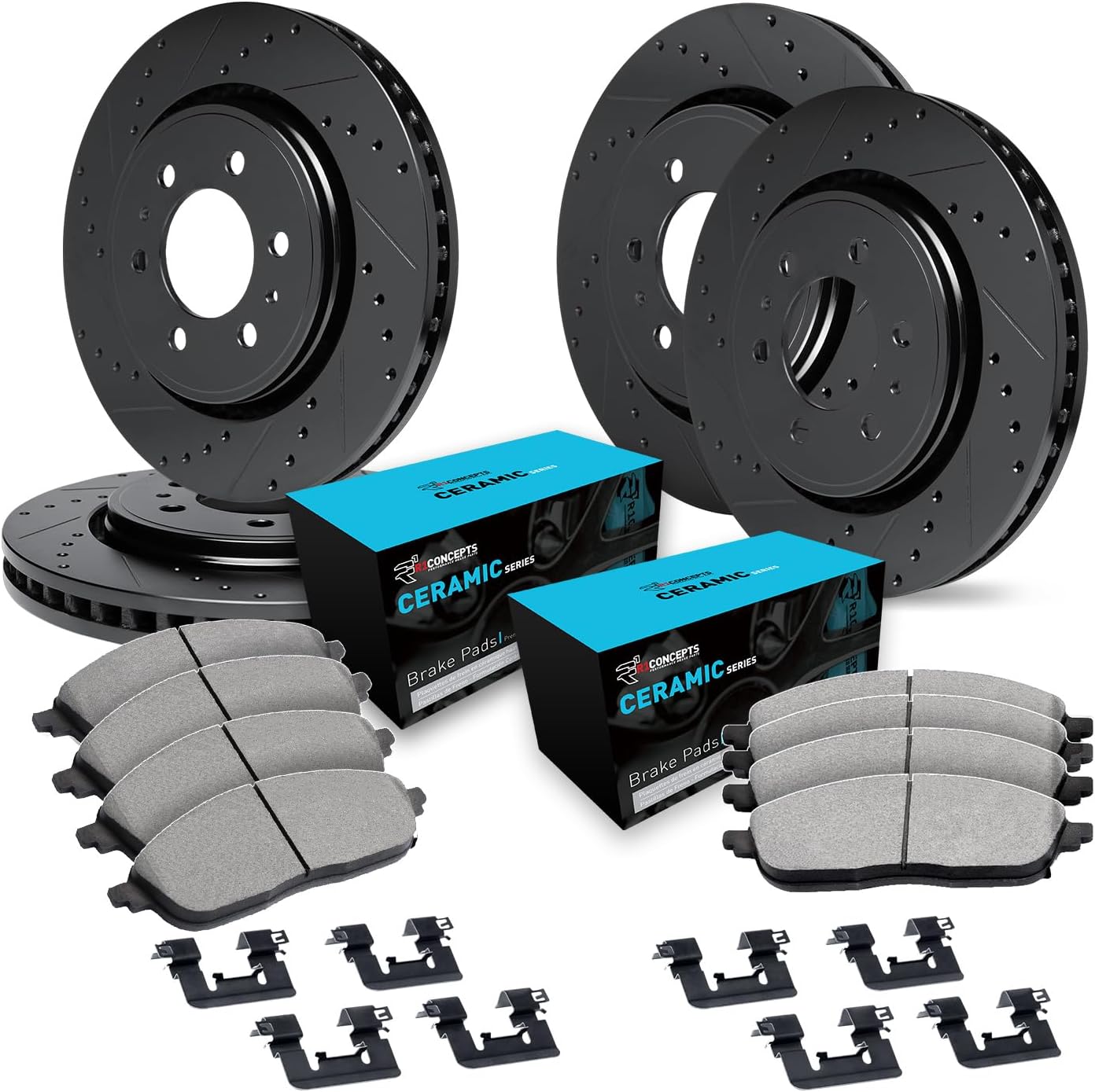 Amazon.com: Hart Brakes Front Rear Brakes and Rotors Kit |Front Rear ...