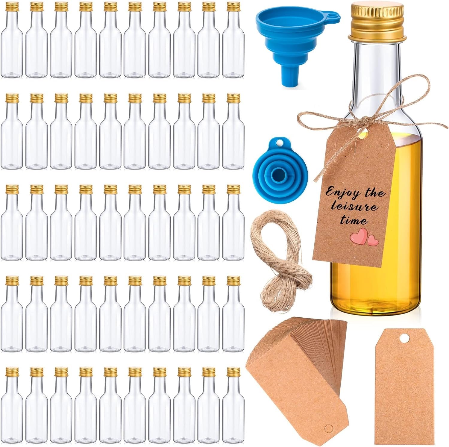 Mini Botellas de Licor 60 Pcs, 1.7oz Mini Botellas Vacías de Alcohol ...