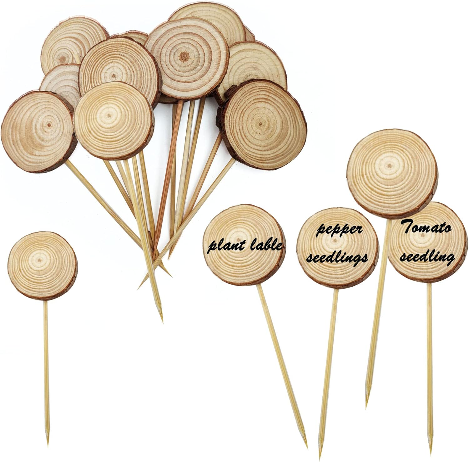 Amazon.com: MINELEVEN Hand Made 20pcs Plant Lable Garden Maker Sticks ...