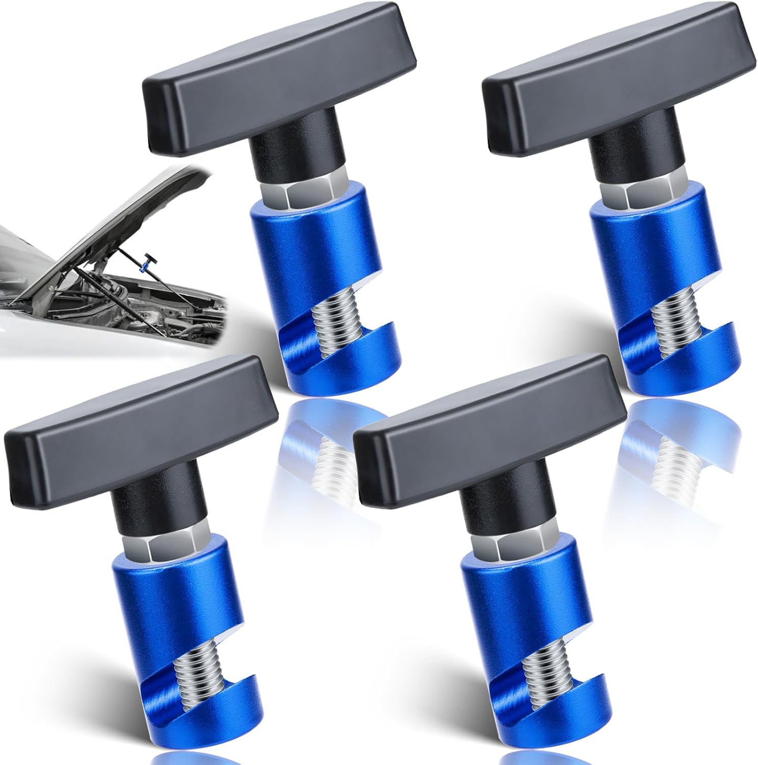 Amazon.com: 4 PCS Car Hood Prop Struts Clamp, Hood Strut Clamp, Car ...