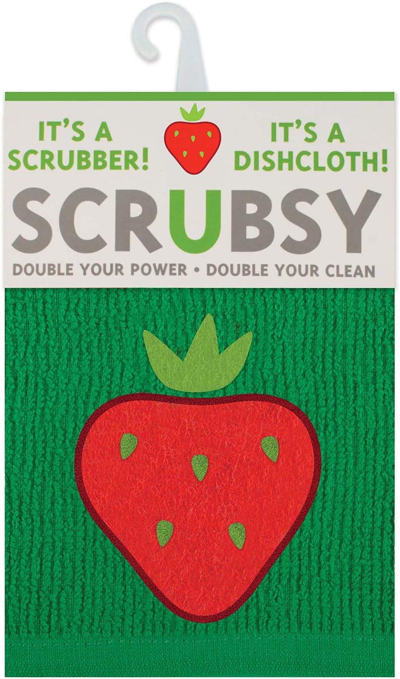 Amazon.com: MÜkitchen SCRUBSY 100% Cotton Kitchen Dish Cloth with Built ...