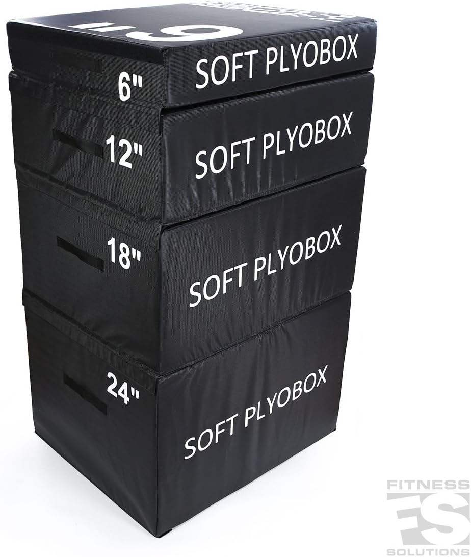Amazon.com : Fitness Solutions Soft Plyo Box Set 12"/18"/24" (Set 12 ...