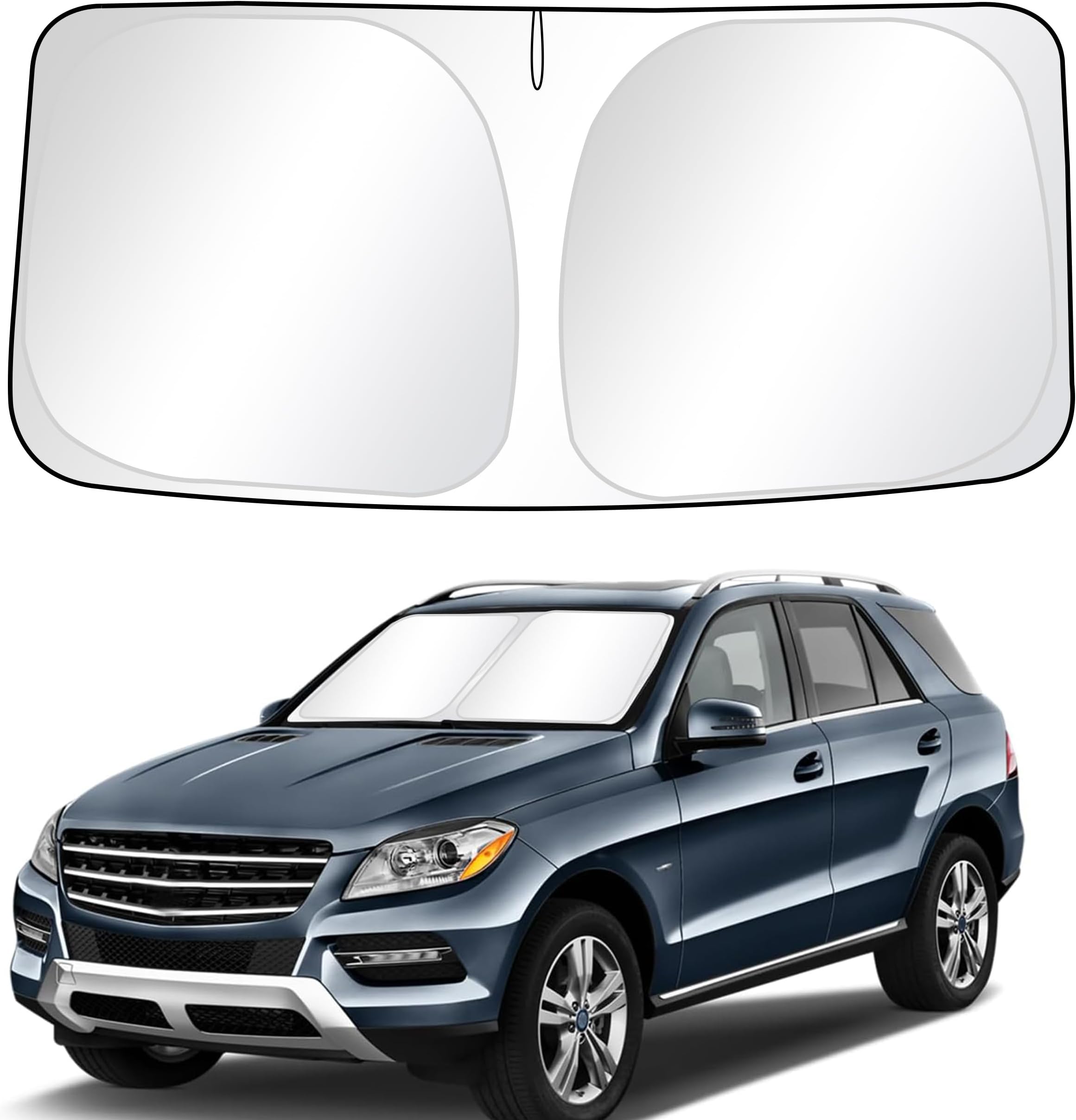 Amazon.com: Ongfuwu Car Windshield Sun Shade, 65.7"×36.4" Auto Front ...