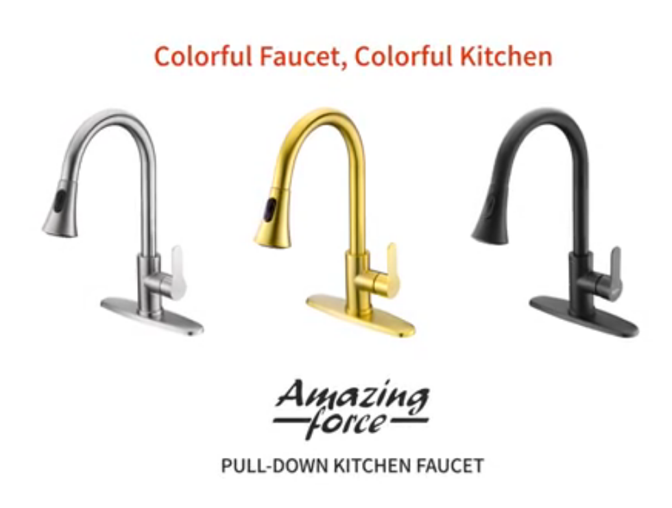 Watch AMAZING FORCE Kitchen Faucet with Pull Down Sprayer on Amazon Live