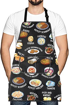 Amazon.com: Poland Pierogi Europe Cuisine Lover Kitchen Apron Mom Dad ...