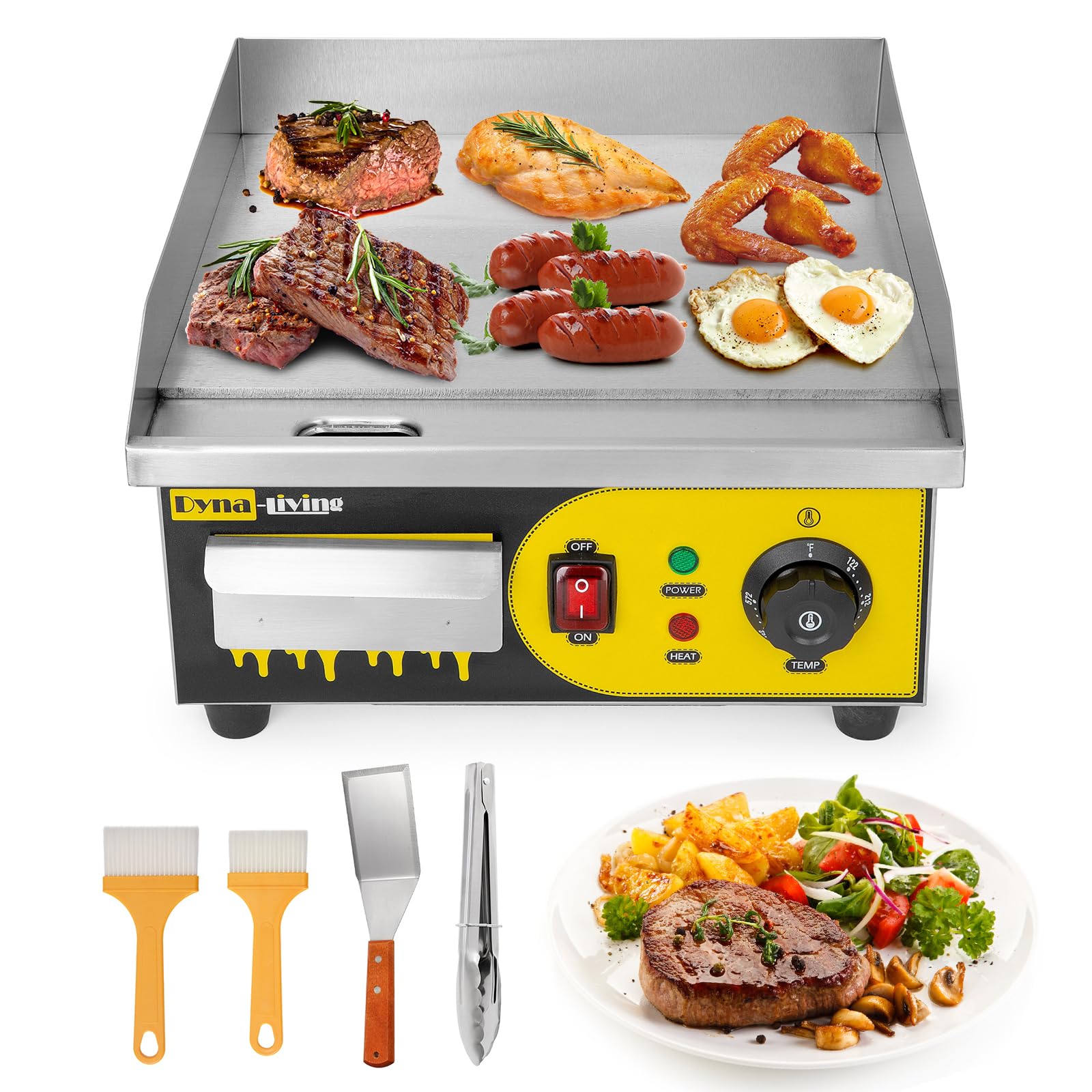 Amazon.com: Dyna-Living Electric Griddle Commercial Countertop Griddle ...