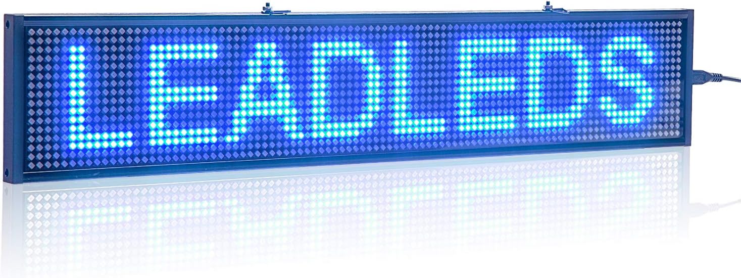 Amazon.com : Leadleds K1696B Blue LED Sign Board Display Text Images ...