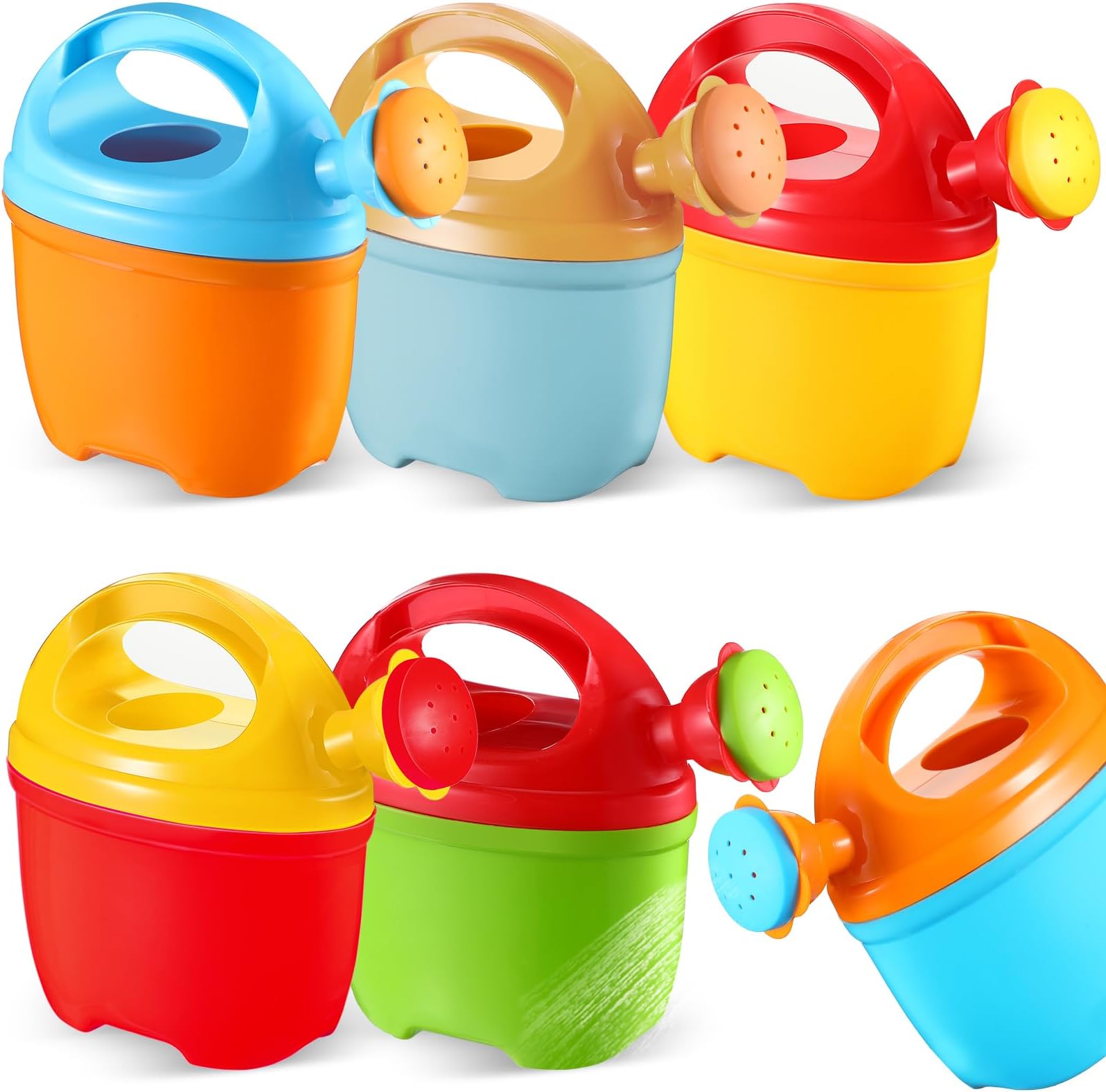 Amazon.com: Lenwen 6 Packs Plastic Watering Can for Kids Garden ...