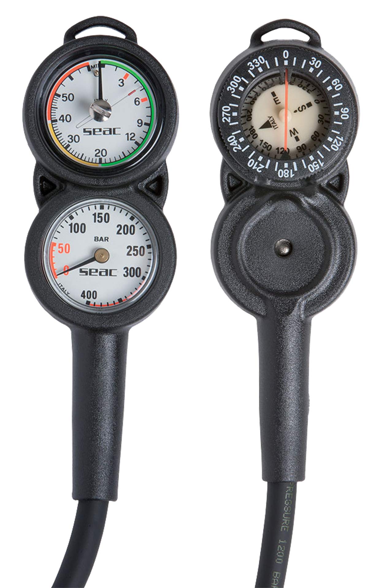 SEAC Unisex's Console 3 Pressure, Depth Gauge and Compass for Scuba ...
