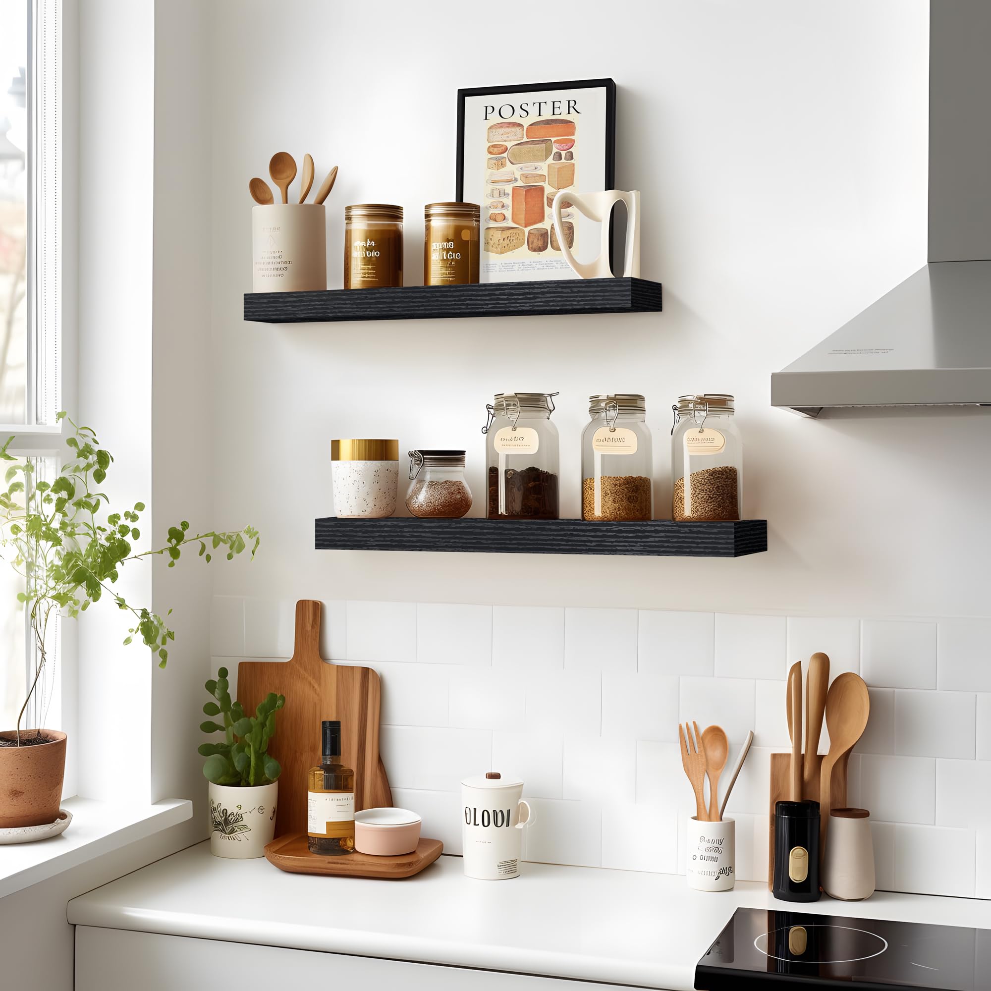 Snapklik.com : LaVie Home Floating Shelves, 15.6 Inch Wall Shelf Set Of ...