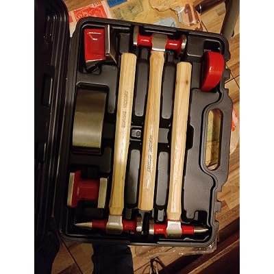 Heavy Duty Auto Body Repair Kit with 7 Piece Hammer and Dolly Set in ...