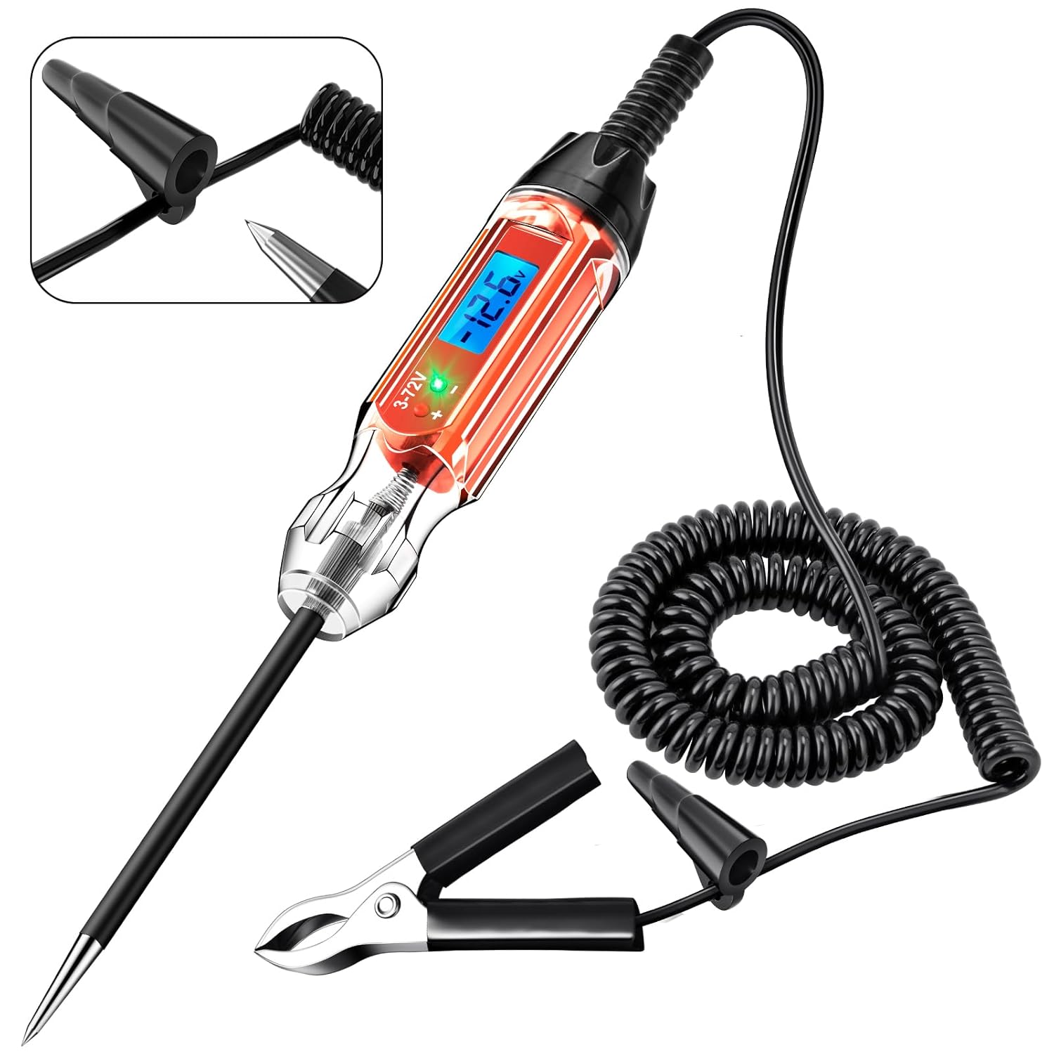 Amazon.com: Heavy Duty 3-72V Backlit Digital LCD Circuit Tester ...