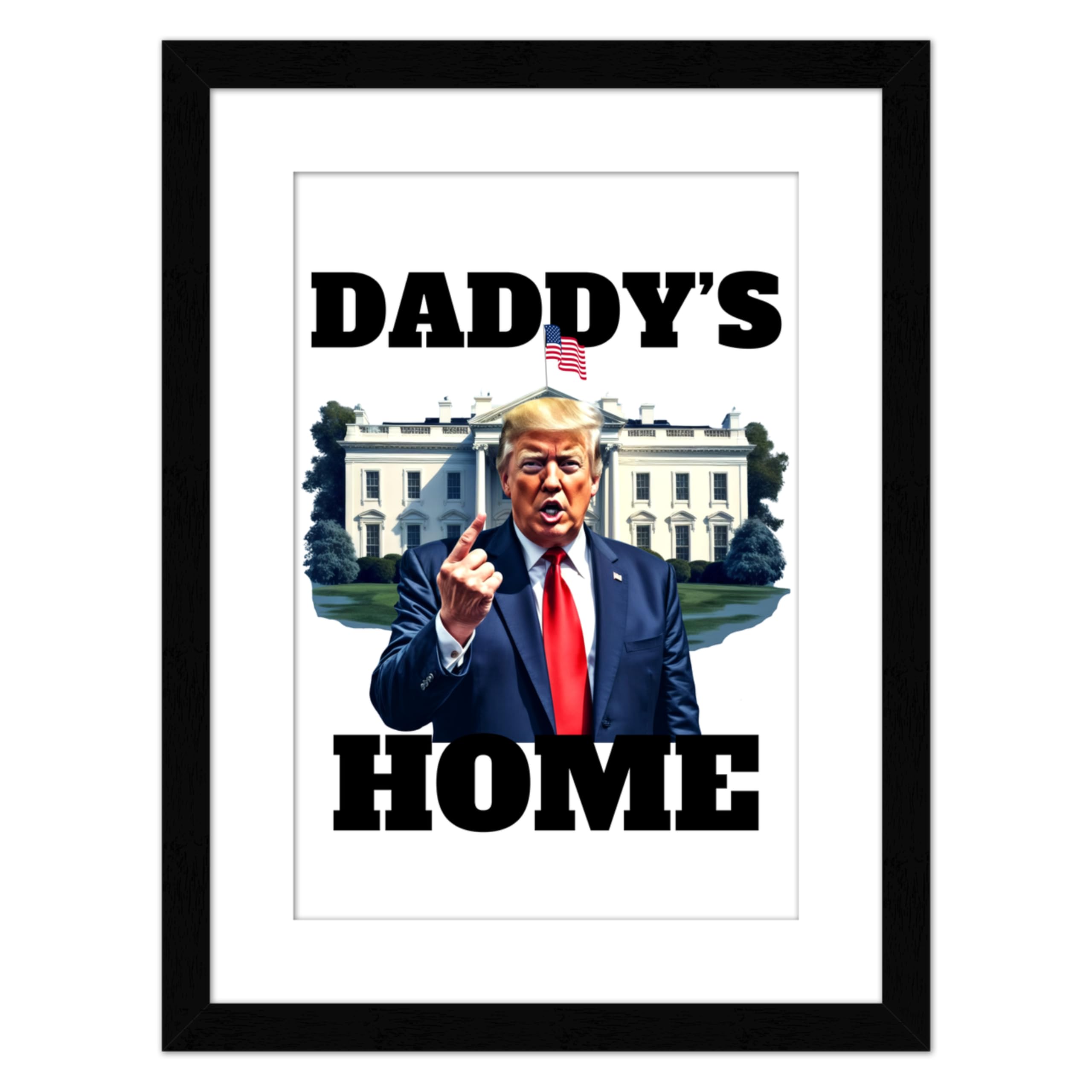 Amazon.com: Donald Trump Portrait Wall Art Poster Framed or Unframed ...