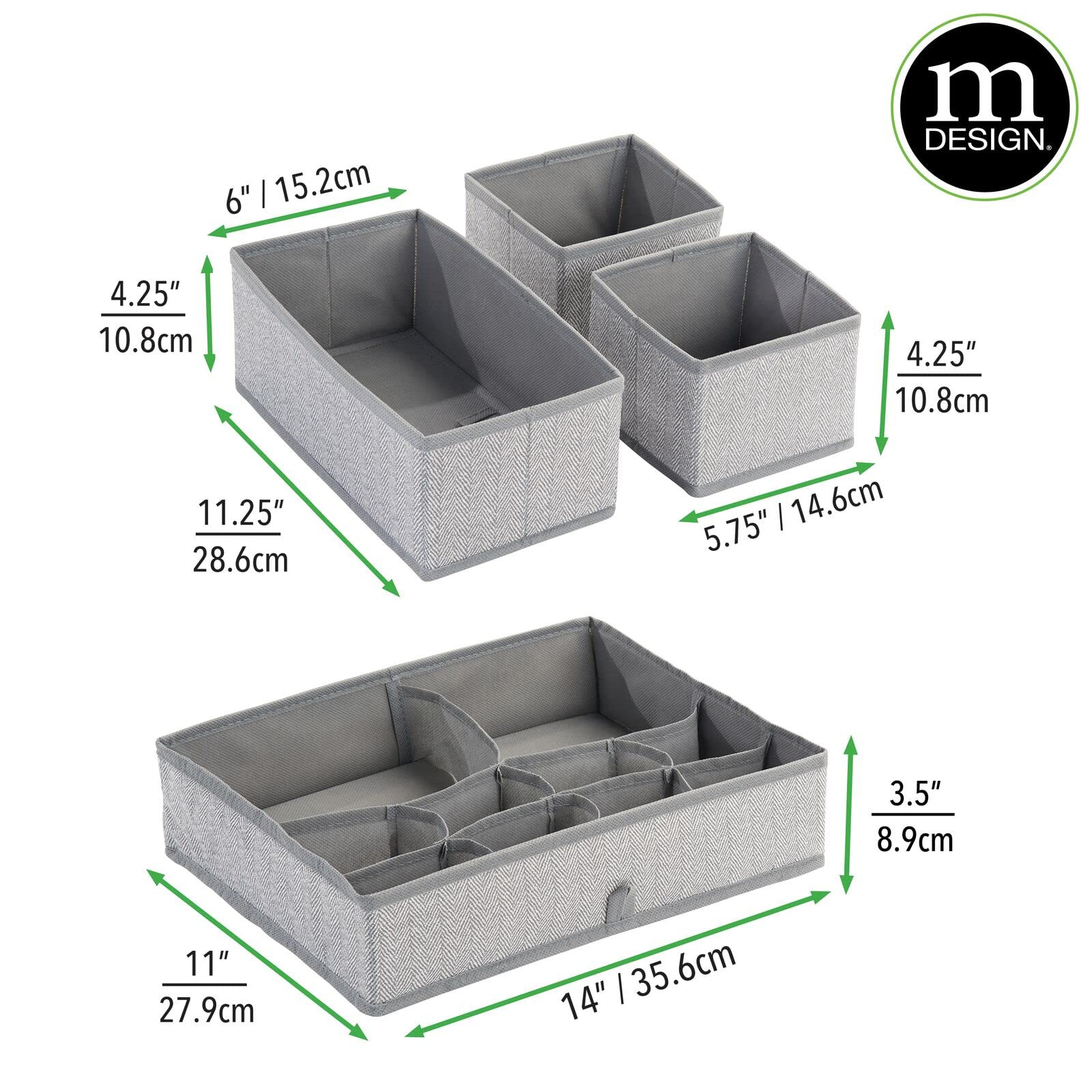Snapklik.com : Fabric Drawer Organizer Bins, Kids/Baby Nursery Dresser ...