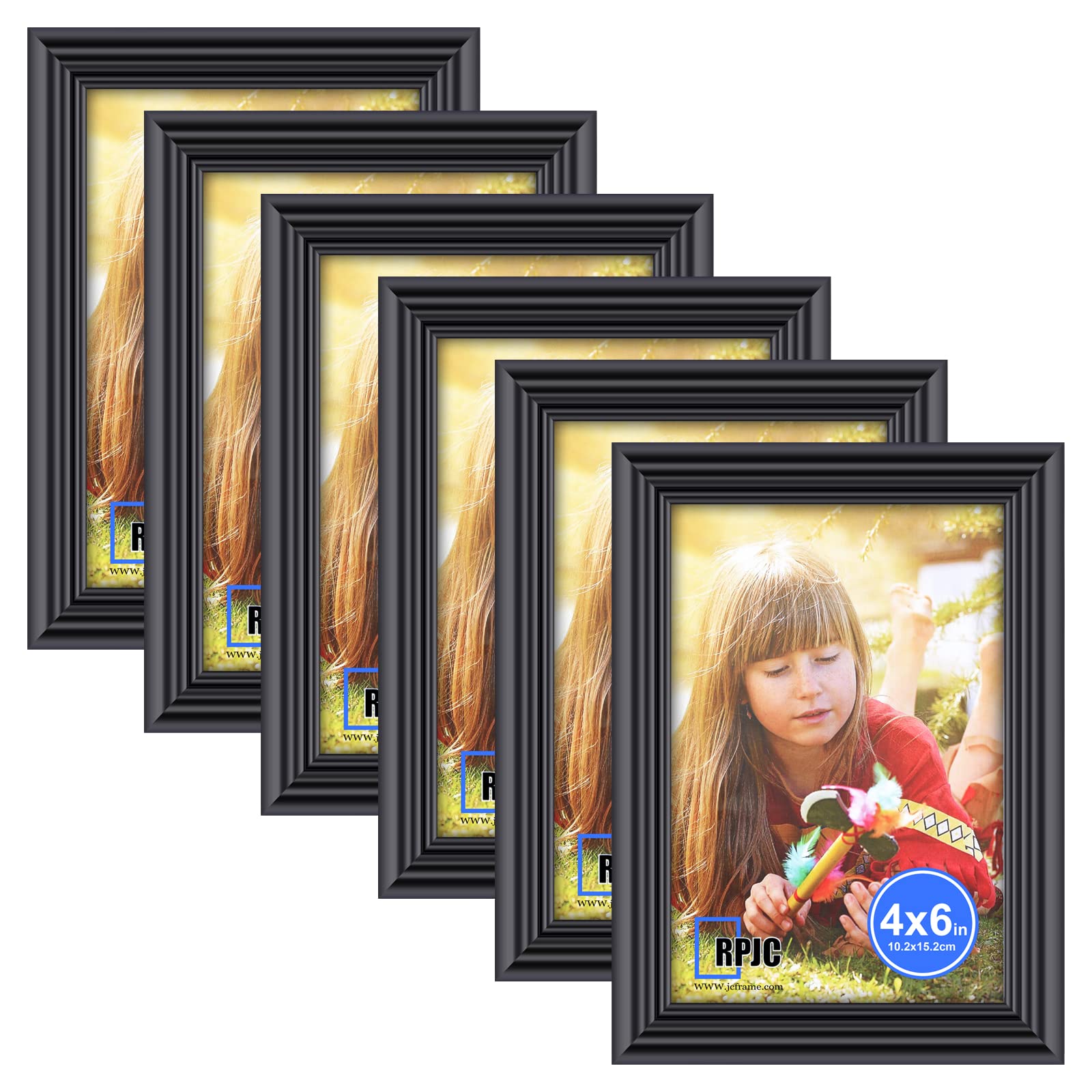Amazon.com - RPJC 4x6 inch Picture Frames Made of Solid Wood for Table ...
