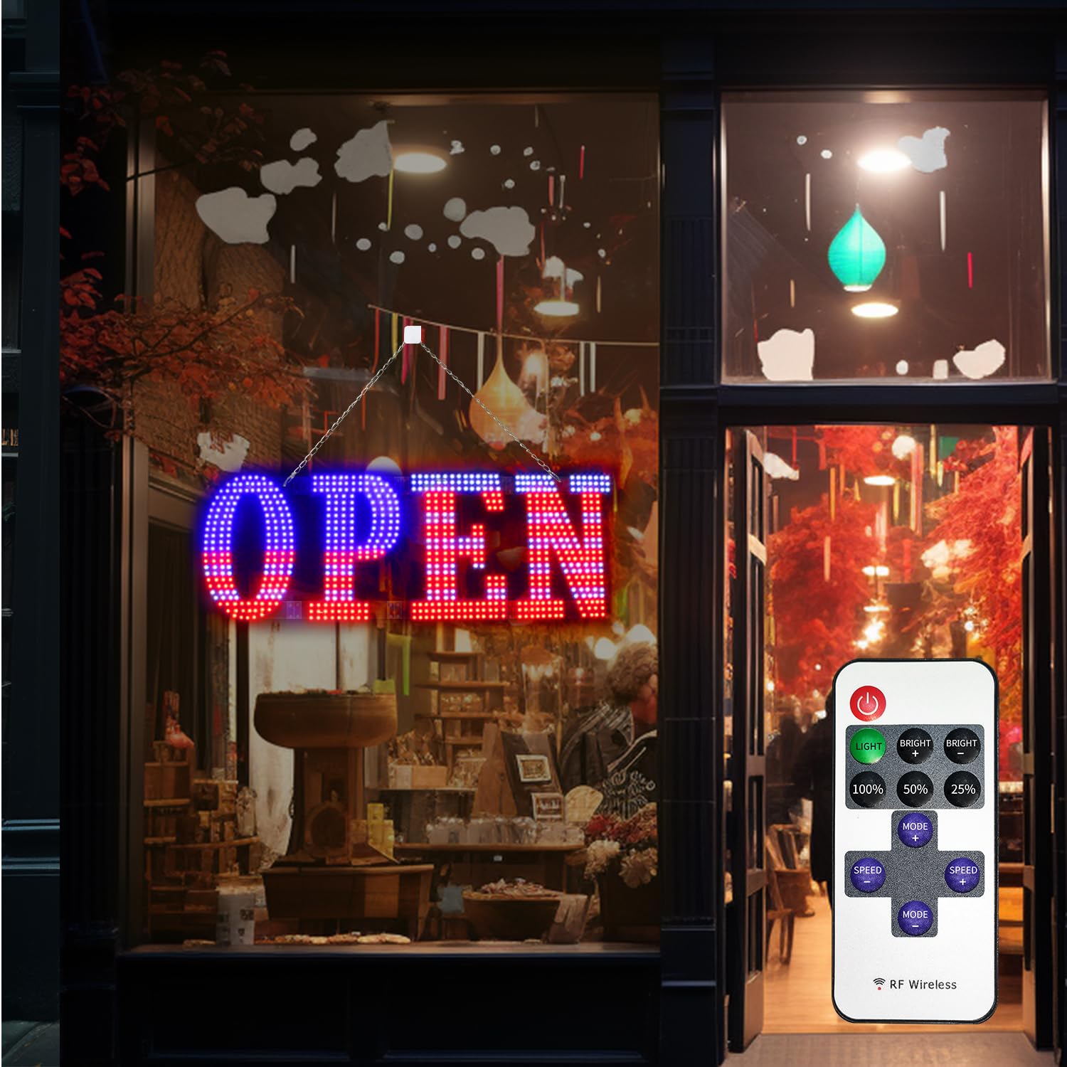 LEDATING 40"x14" Large LED Open Sign for Business, Ultra Bright USA ...