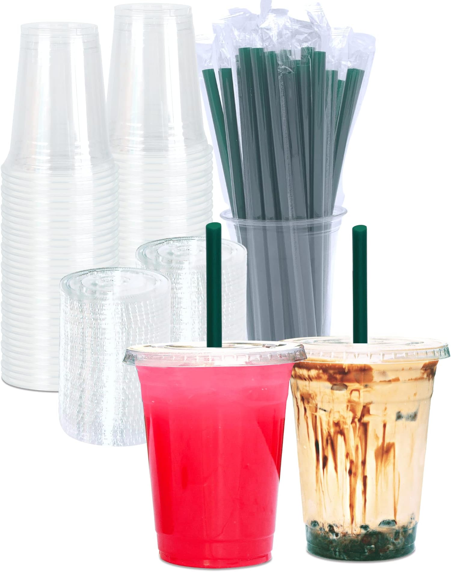 Amazon.com: Dart Solo Clear Plastic Disposable Cups for Iced Coffee ...