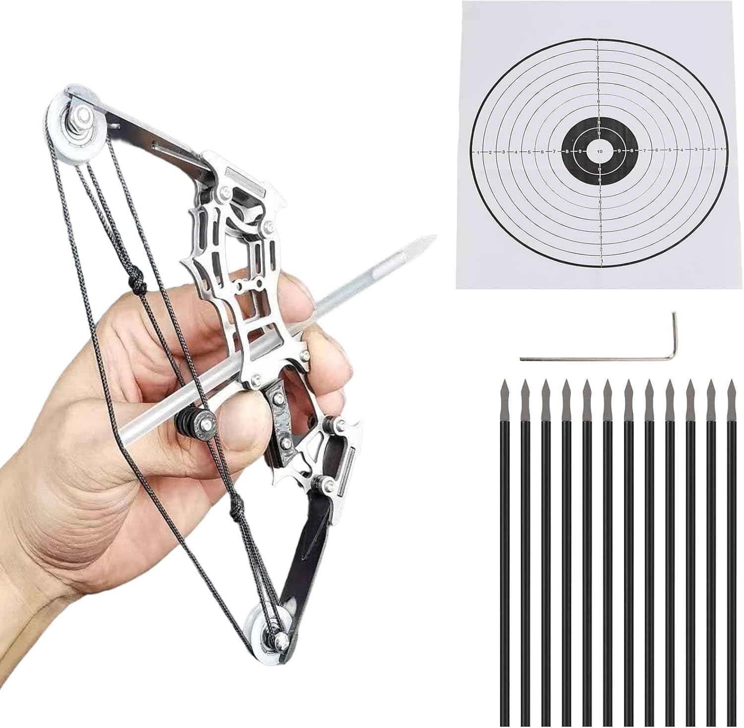 Reindeer 7.8 Inch Mini Compound Bow and Arrow Set，CNC Metal Material ...