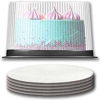 Amazon.com: 9" Plastic Disposable Cake Containers Carriers with Dome ...