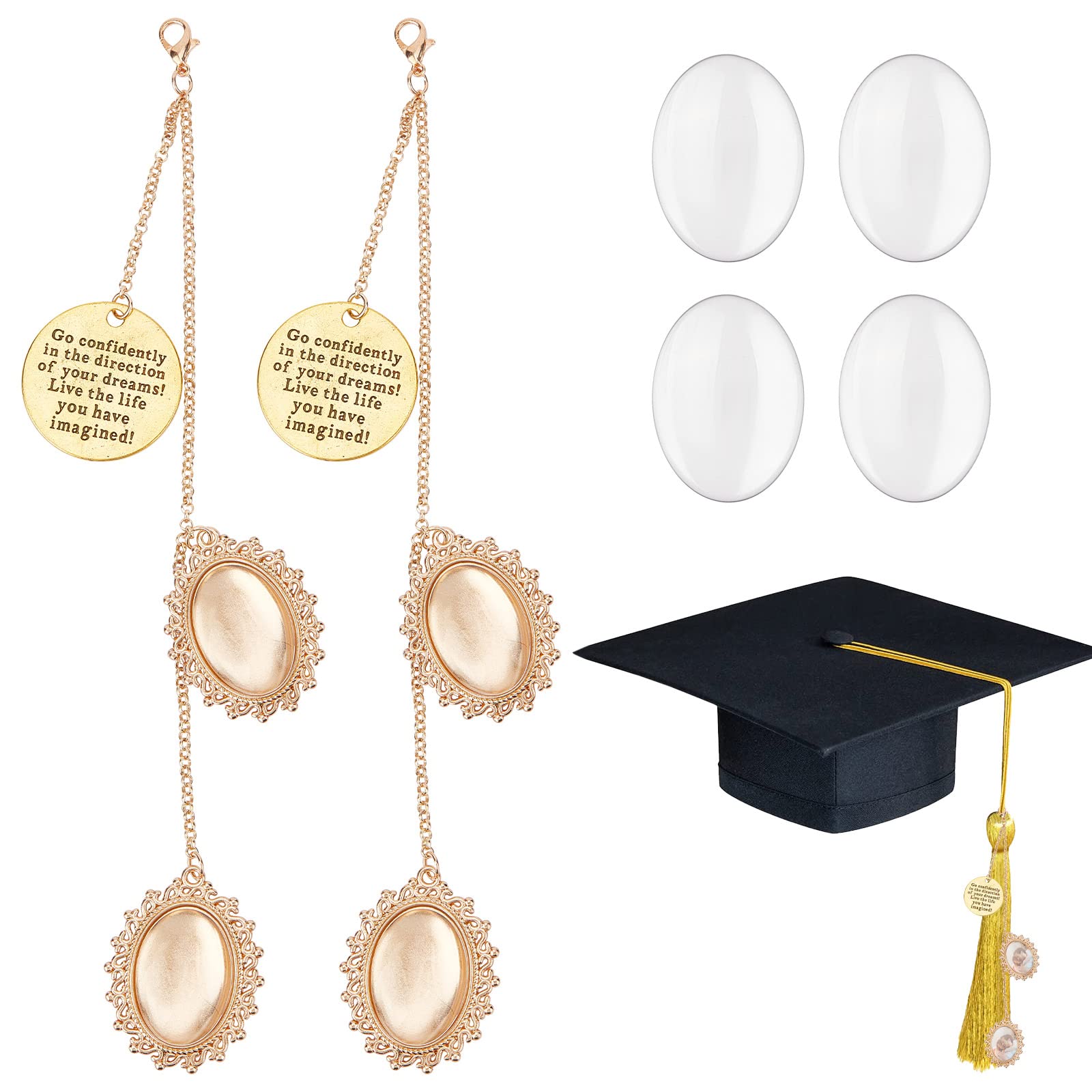 Amazon.com: SUNNYCLUE 1 Box 2 Sets Graduation Tassel Photo Charm 2023 ...