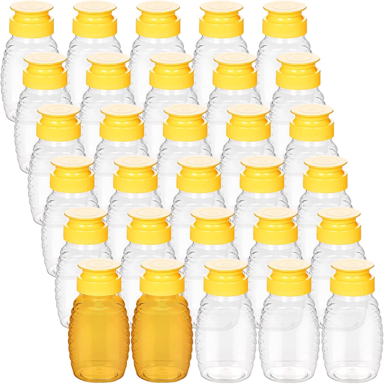 Amazon.com: Nosiny 72 Pack 8 oz 12 oz 18 oz Honey Bottles Clear Plastic ...