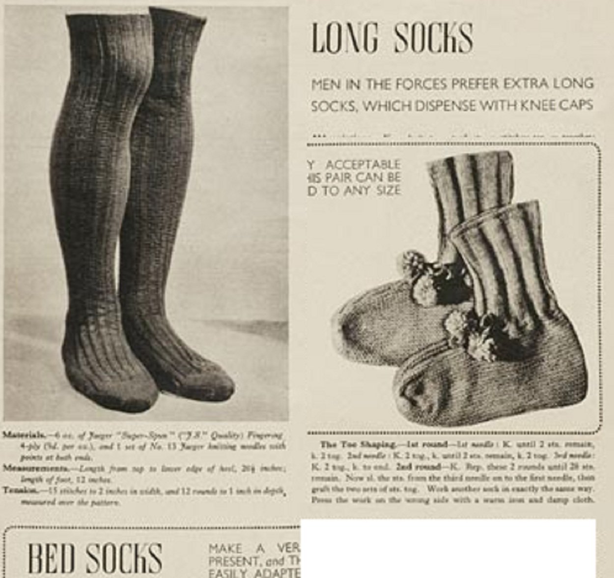 Amazon.com: Knit Vintage Longs Socks and Bed Socks Patterns - Long ...