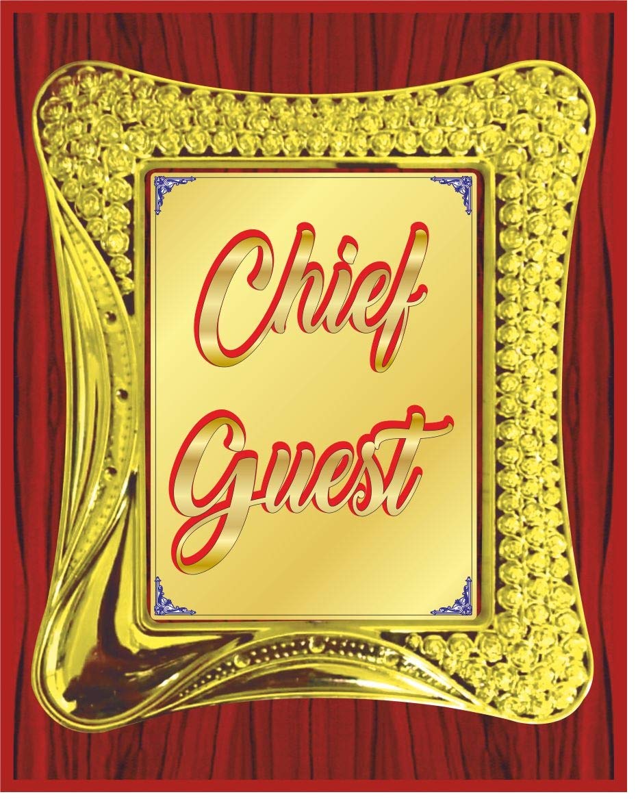 Delta Chief Guest Logo Small Size (10 inch) Golden Color Sheet Wooden ...