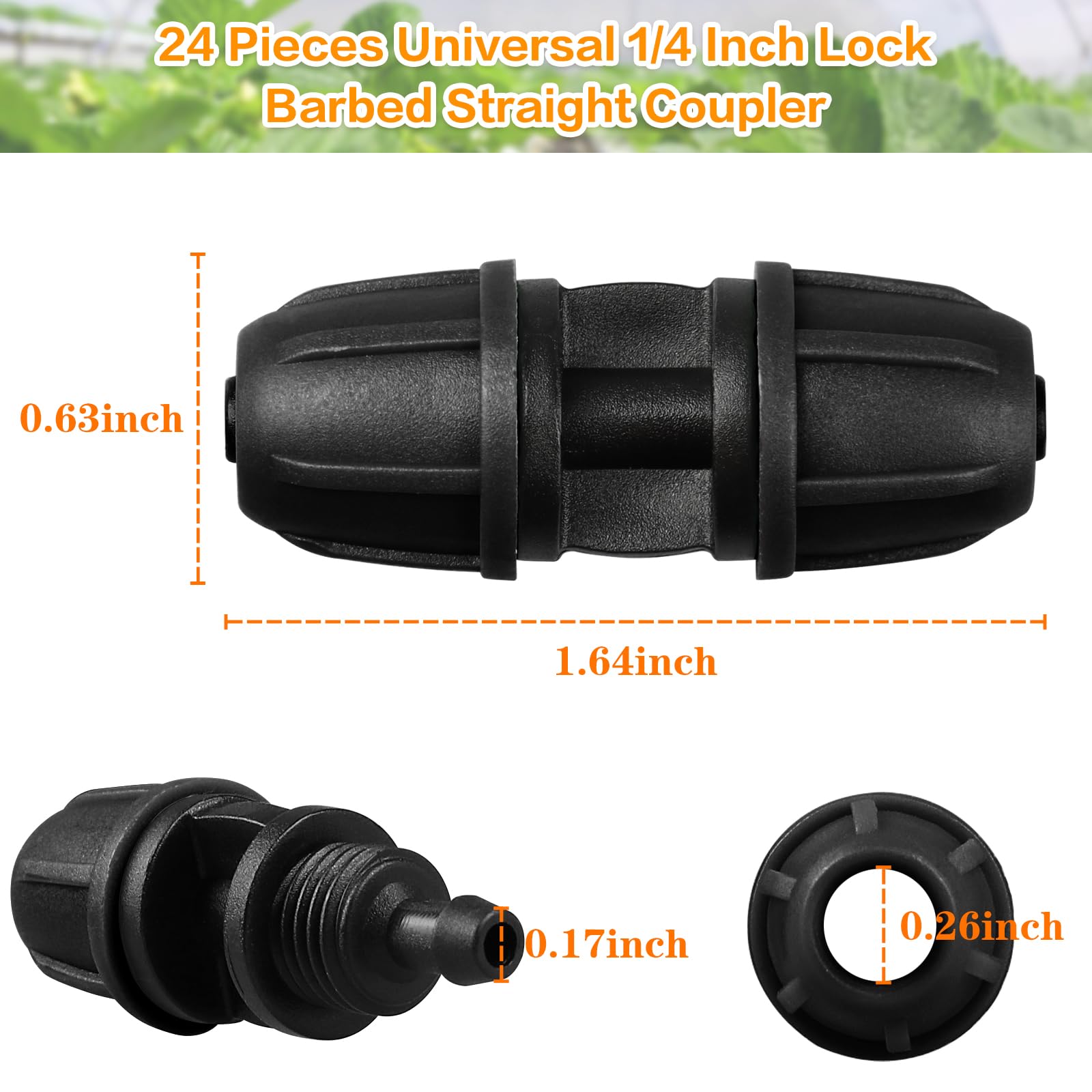 Snapklik.com : Upgraded 1/4" Drip Irrigation Coupling Fittings24 Pieces ...