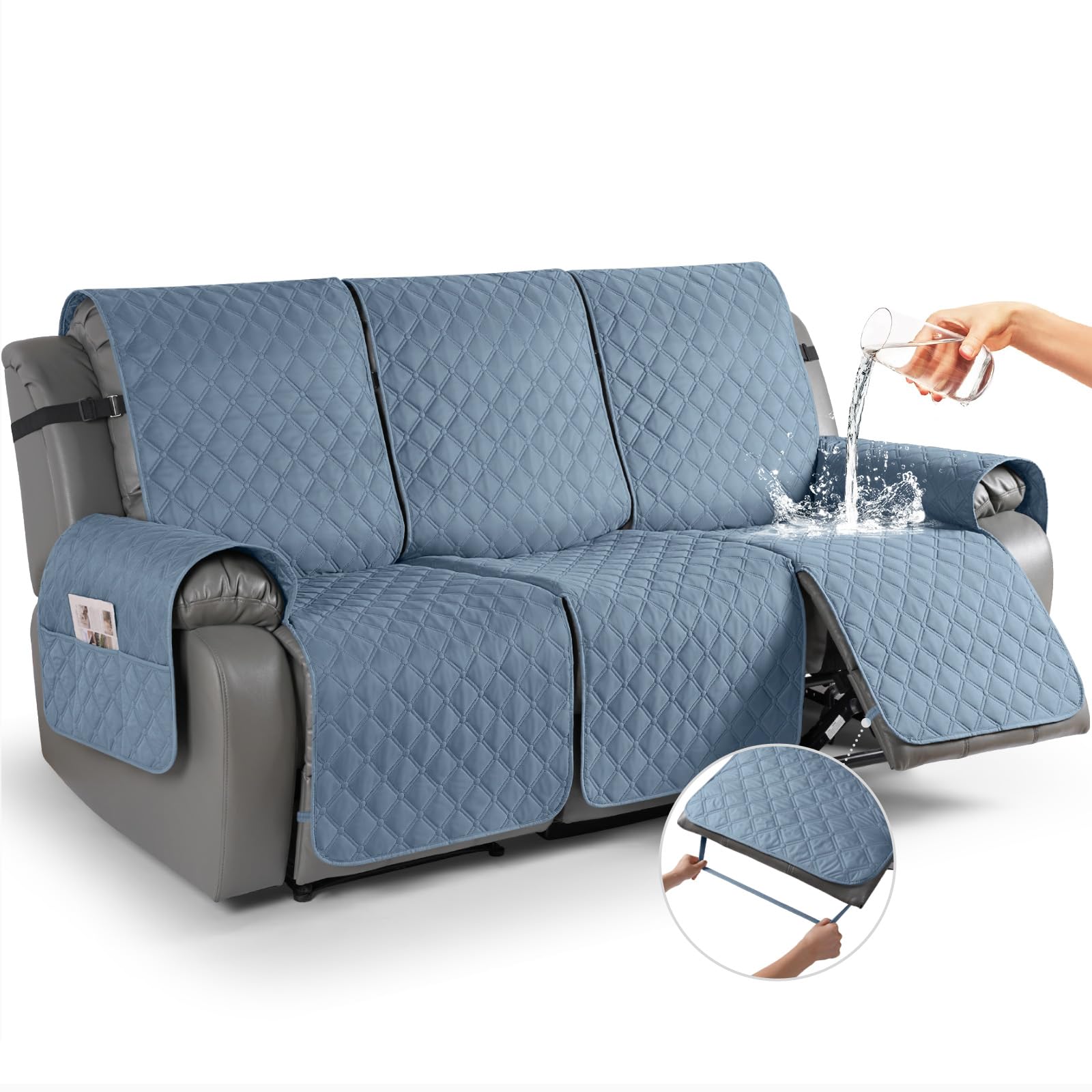 Amazon.com: TAOCOCO Waterproof Recliner Couch Cover 1-Piece Sofa Covers ...