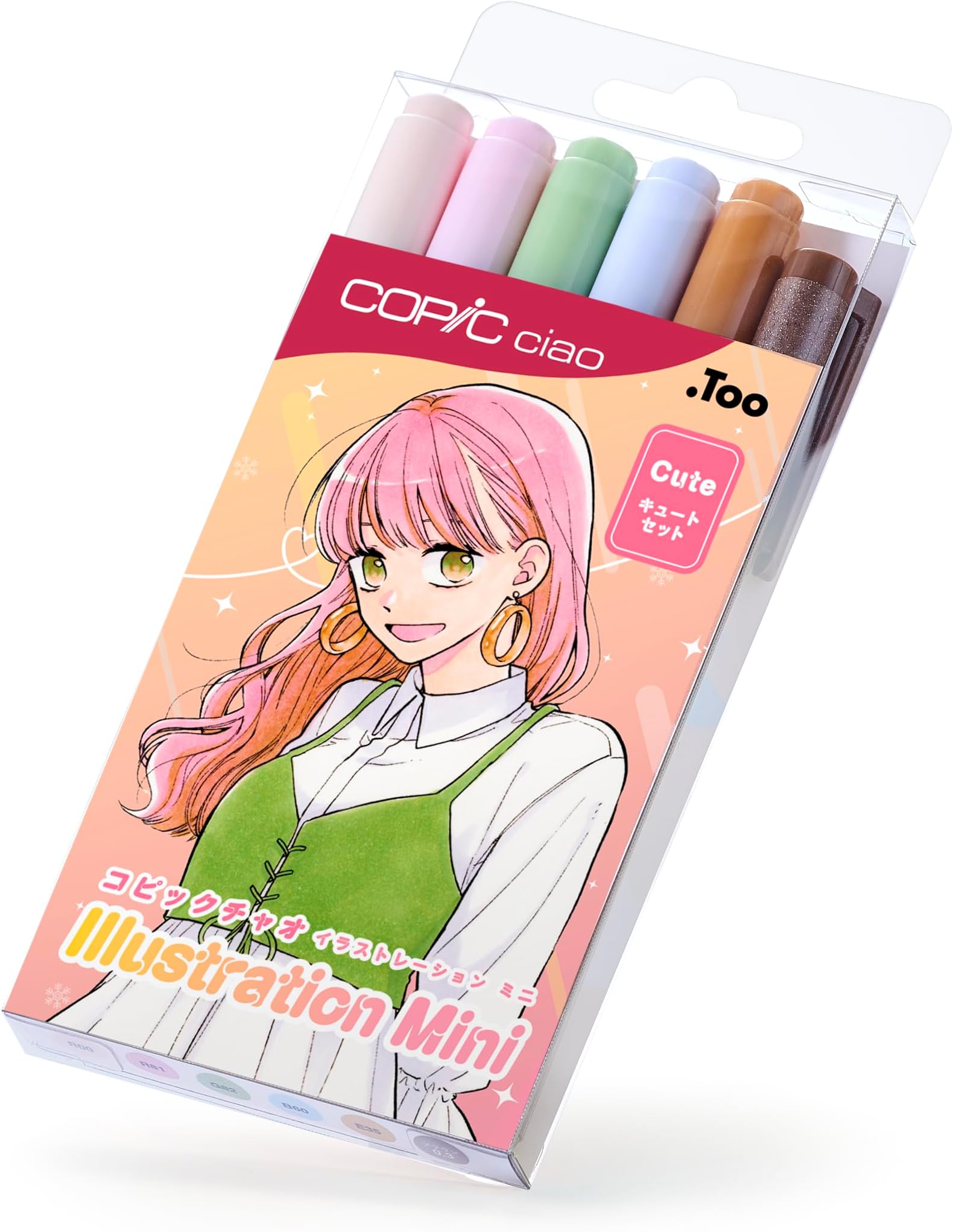Amazon.com : Copic Ciao Illustration Mini Cute Set, 5 Alcohol-markers ...
