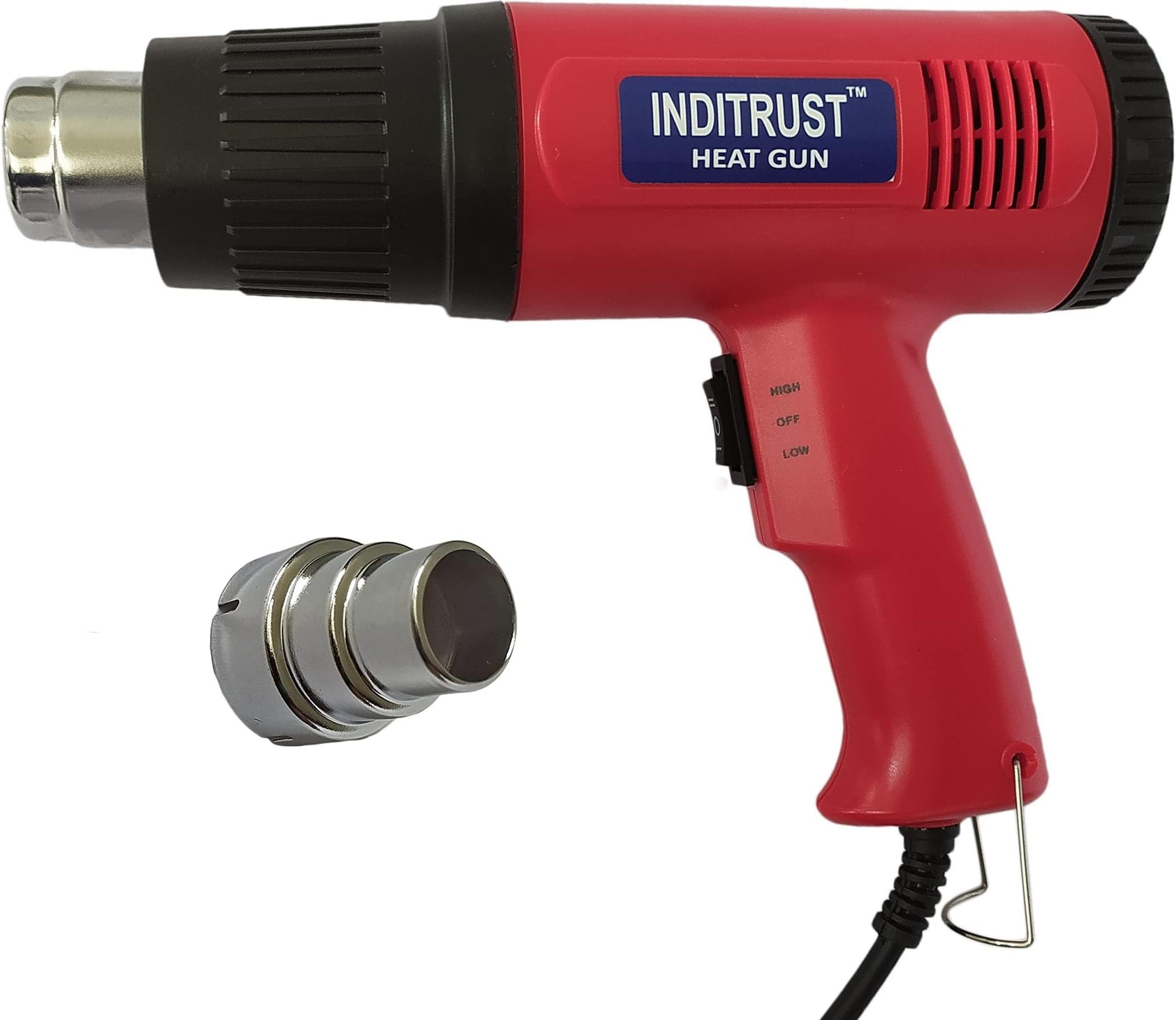 INGCO Heat Gun with 3 Nozzles, LCD Display Precise Temperature Hot Air ...