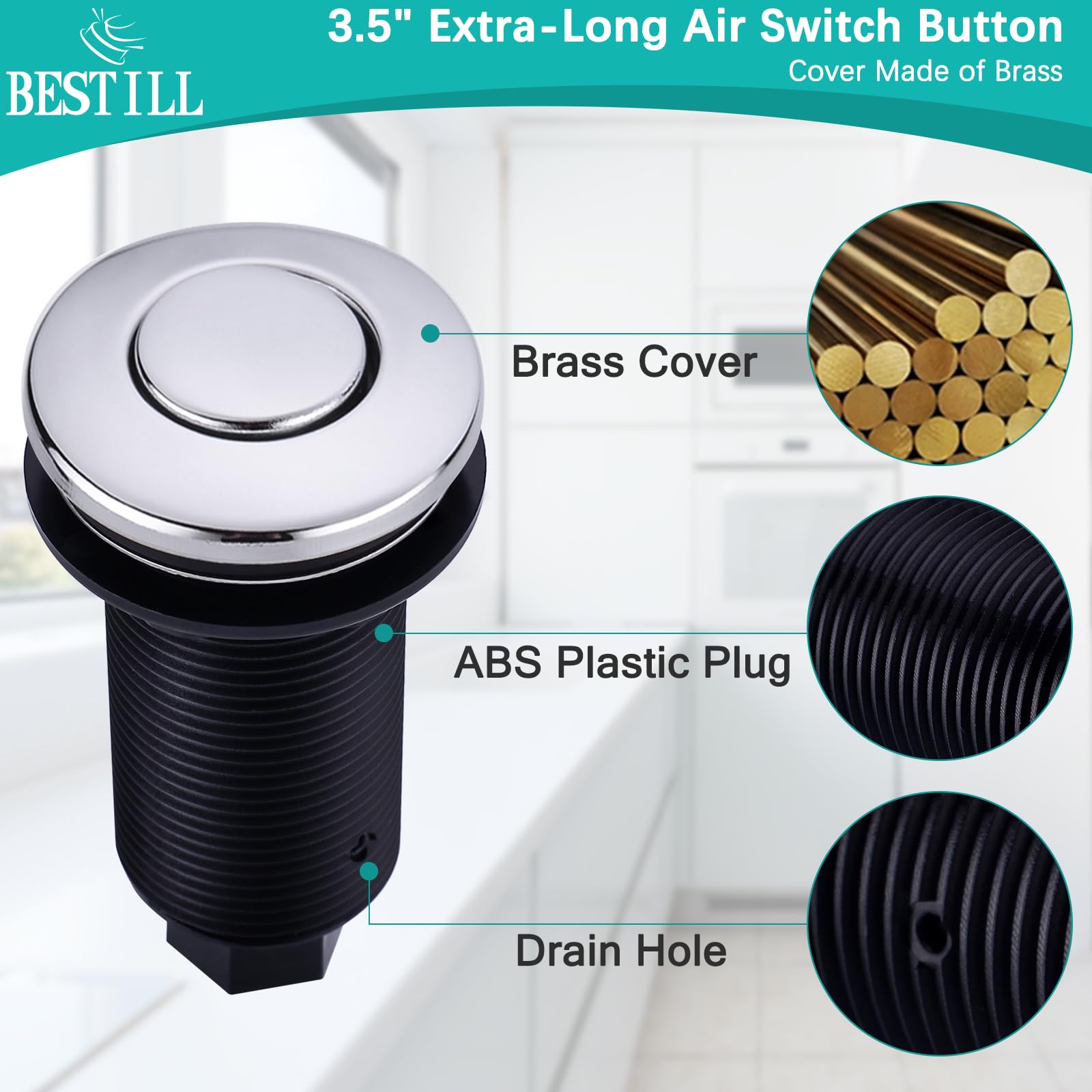 Snapklik.com : BESTILL Garbage Disposal Air Switch Kit - UL Listed ...