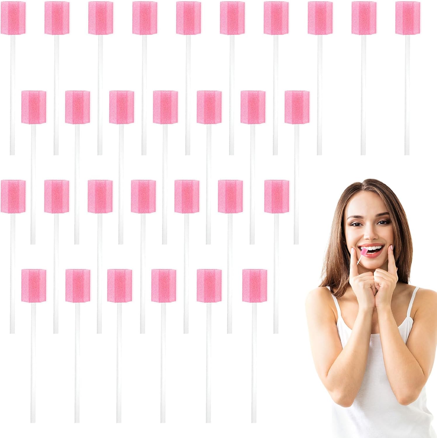 Oral Mouth Swabs Sponges,30 PCS Mouth Sponges on Stick for Hydration ...