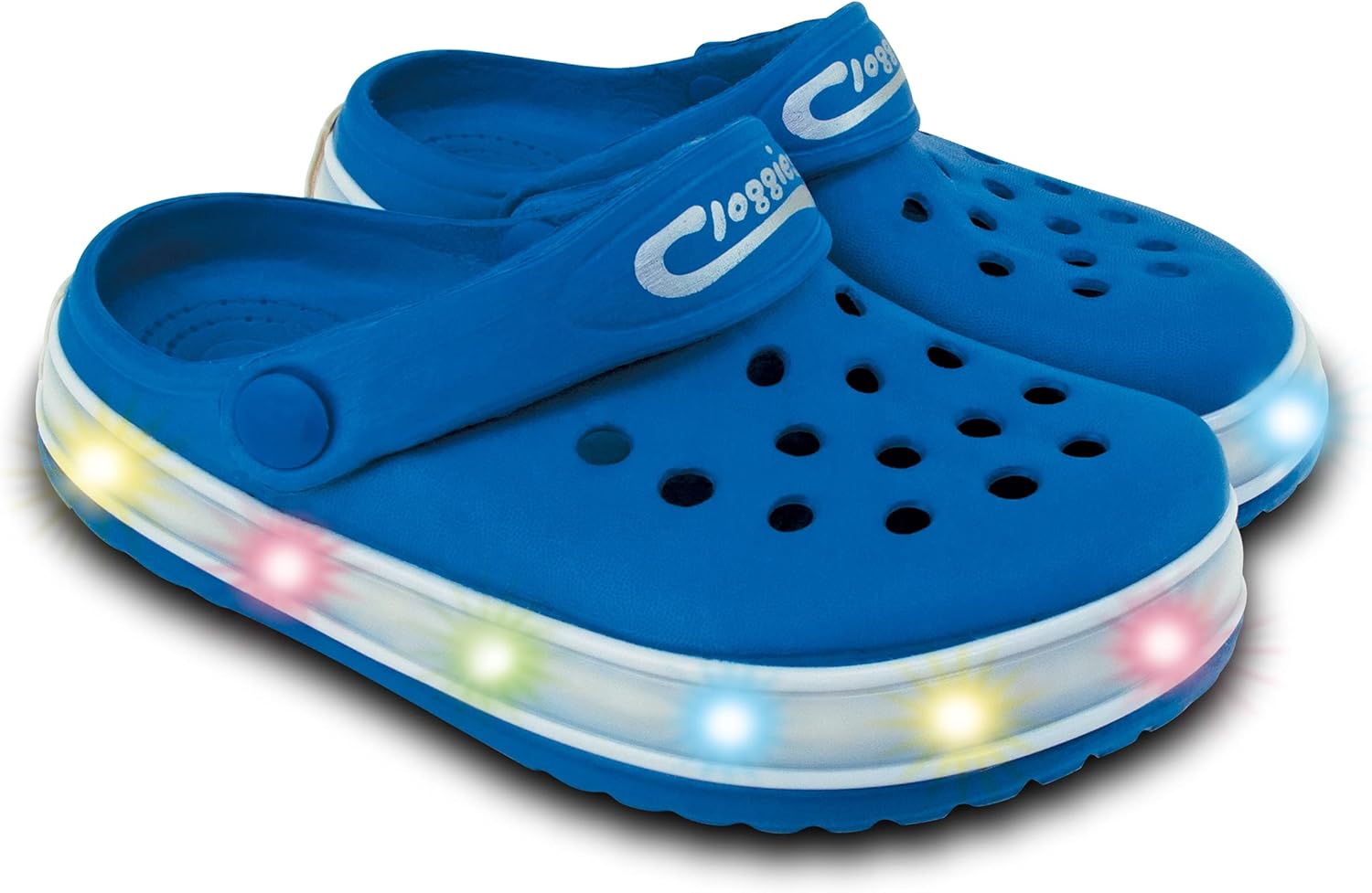 Town & Country Clogs Kids Clogs Light Up LED Blue & Pink UK 7-12 ...
