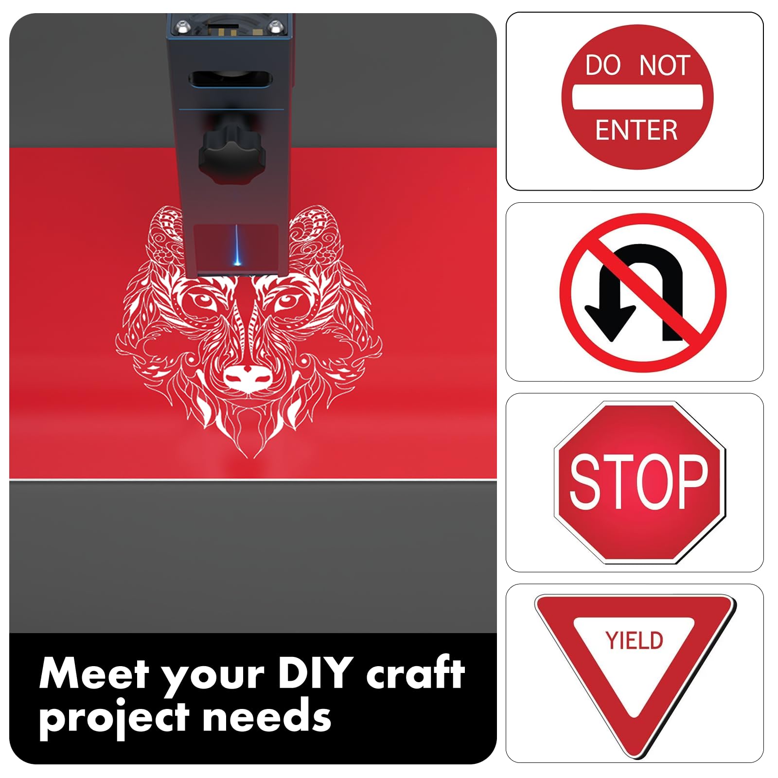 Pack of 4 20 x 30 cm Red Acrylic Signs for Laser Engraving ...