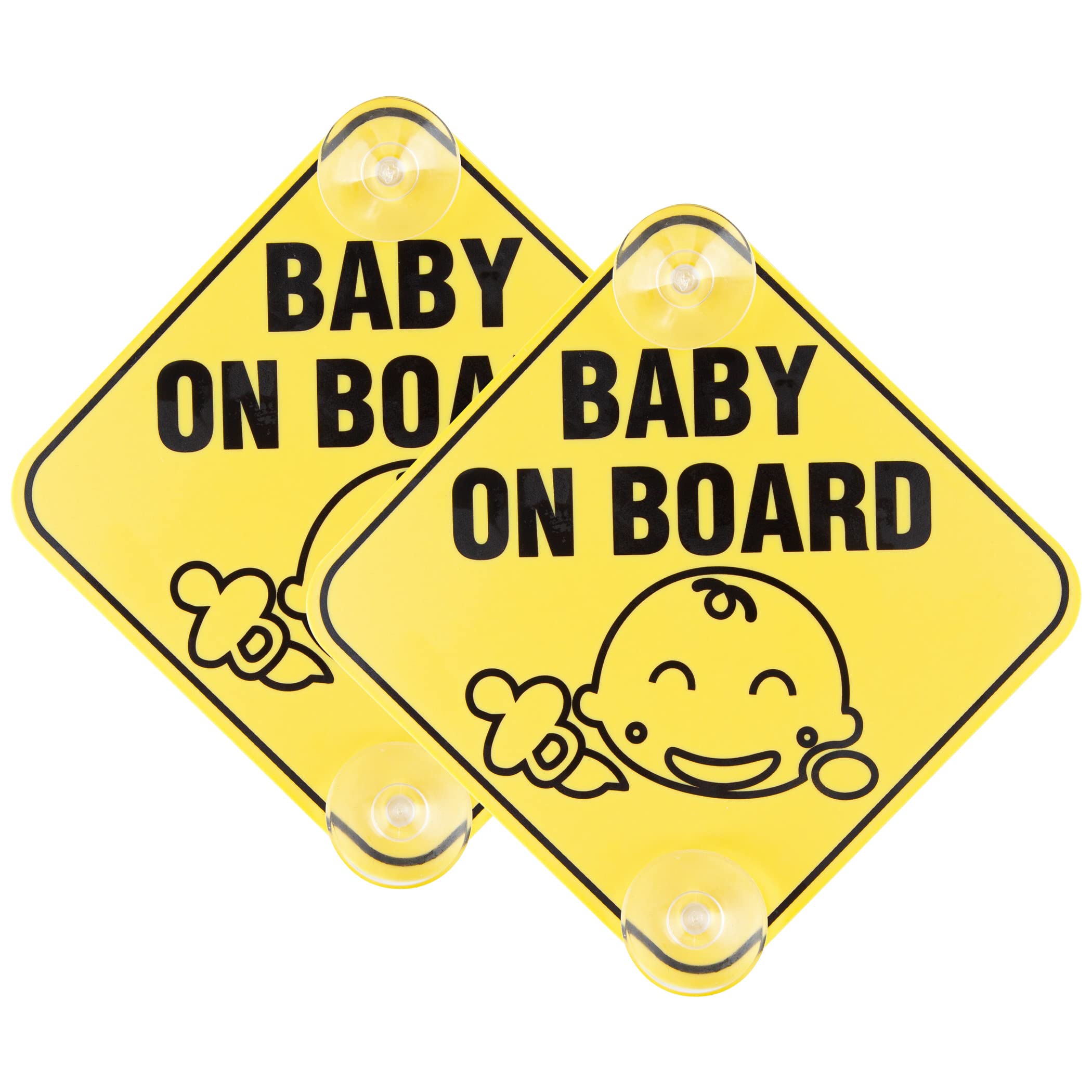 Snapklik.com : CARTMAN 2 Pack Reflective Baby On Board Sign, 5x5 Inch ...