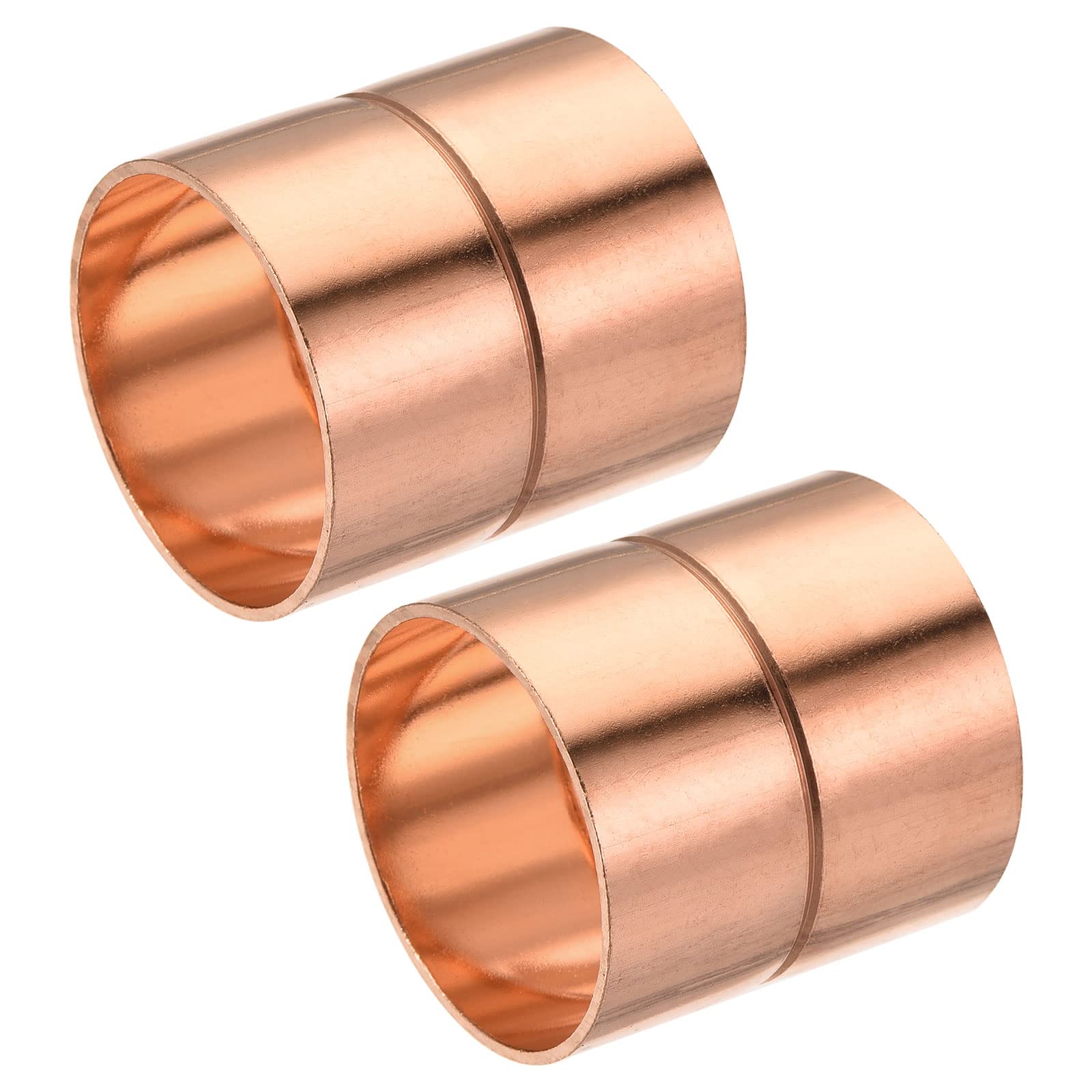 Meccanixity Copper Pipe Coupling 38mm Straight Connecting Adapter Joint ...