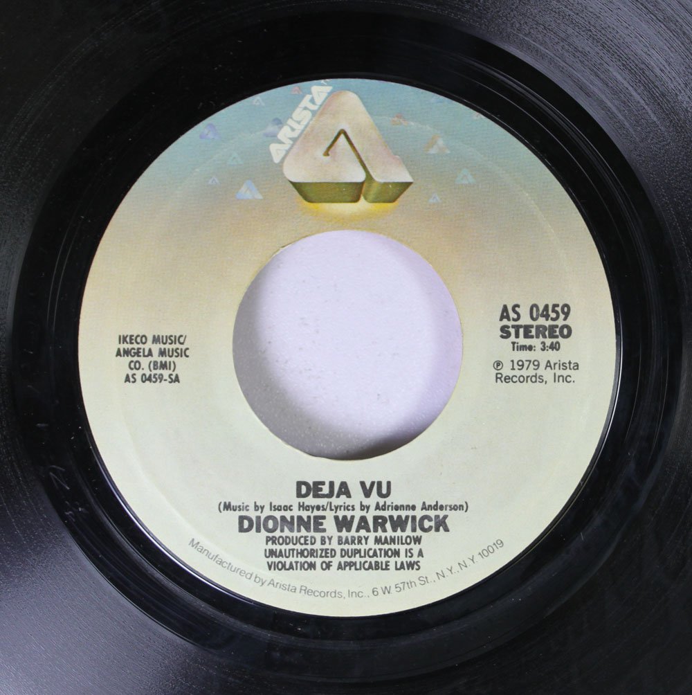 Dionne Warwick 45 Rpm Deja Vu All The Time Music 4544