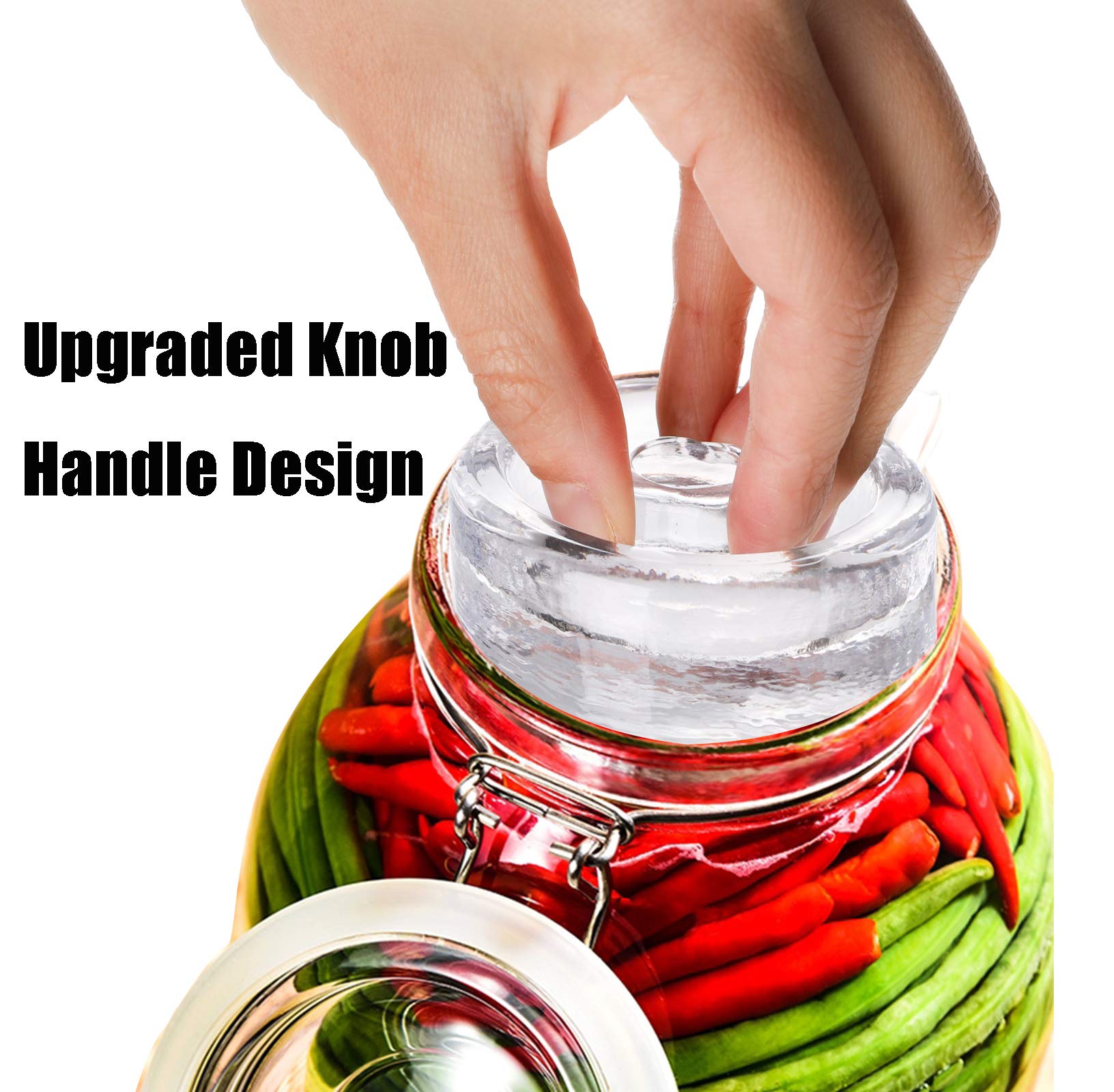 Food Preservation Tools Yesland 9-Pack Glass Fermentation Weights - For ...