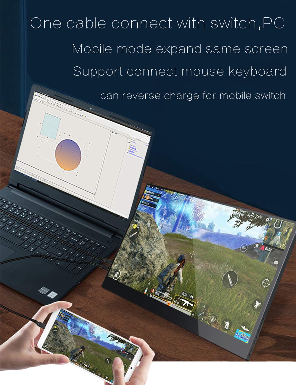 Buy NewDream8 15.6 Inch Portable Monitor,Touch Screen,Built-in Battery ...