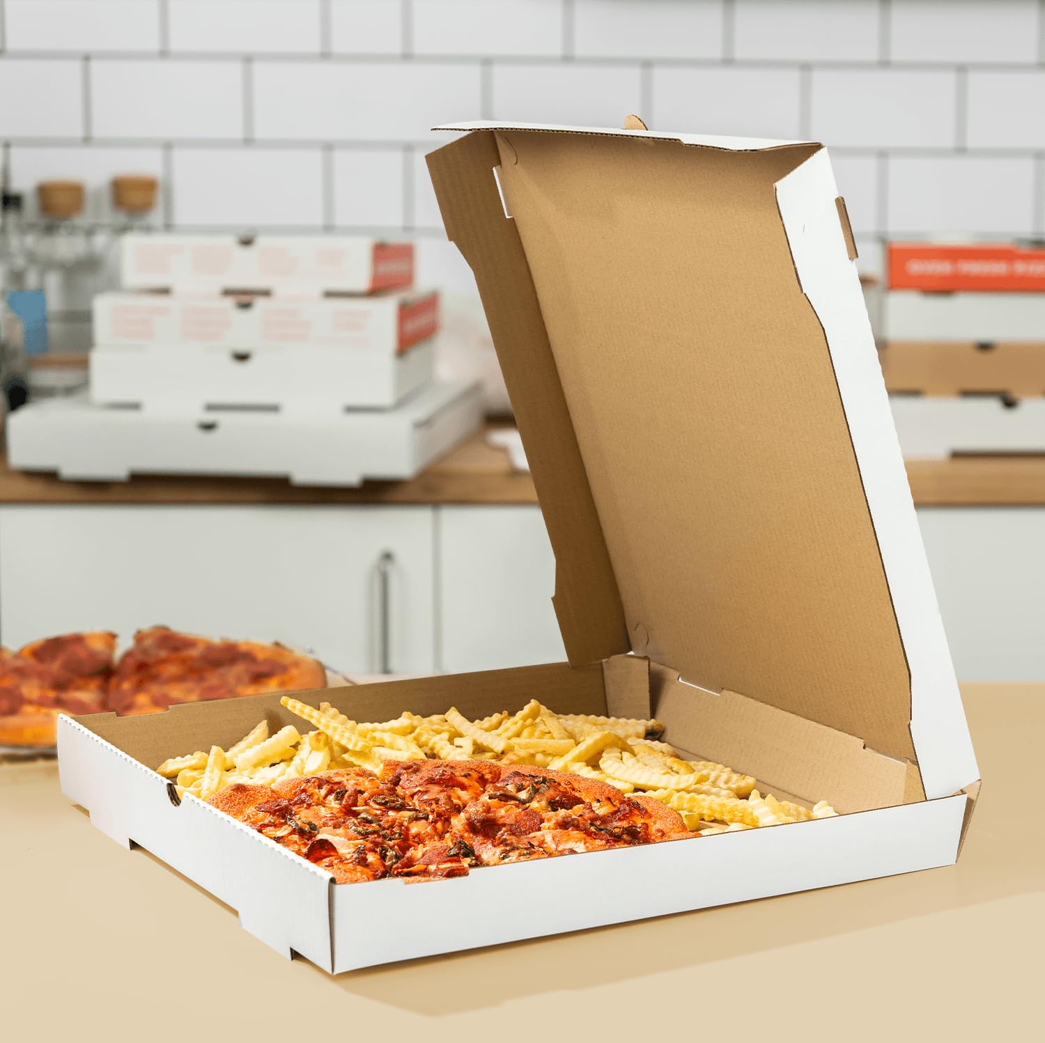 Snapklik.com : Karat Pizza Boxes 16" X 16" 50 Pack White Corrugated ...