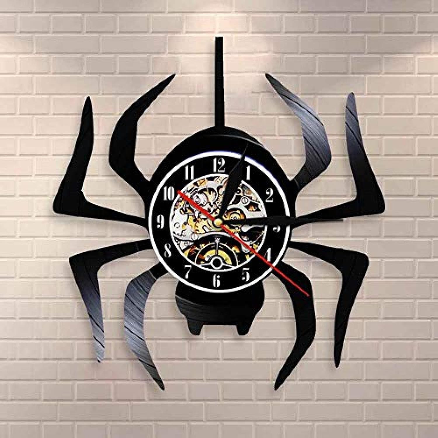 Amazon.com: Black Widow Spider Art Wall Clock Spooky Spider Araneid ...