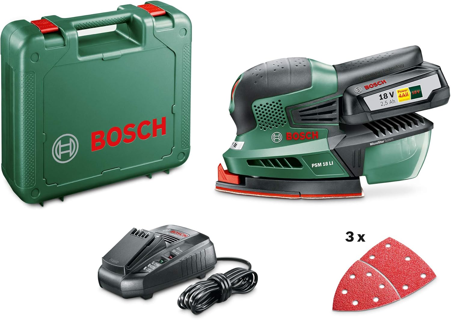 Bosch Home & Garden Bosch Cordless Multi Sander PSM 18 LI (1 Battery ...
