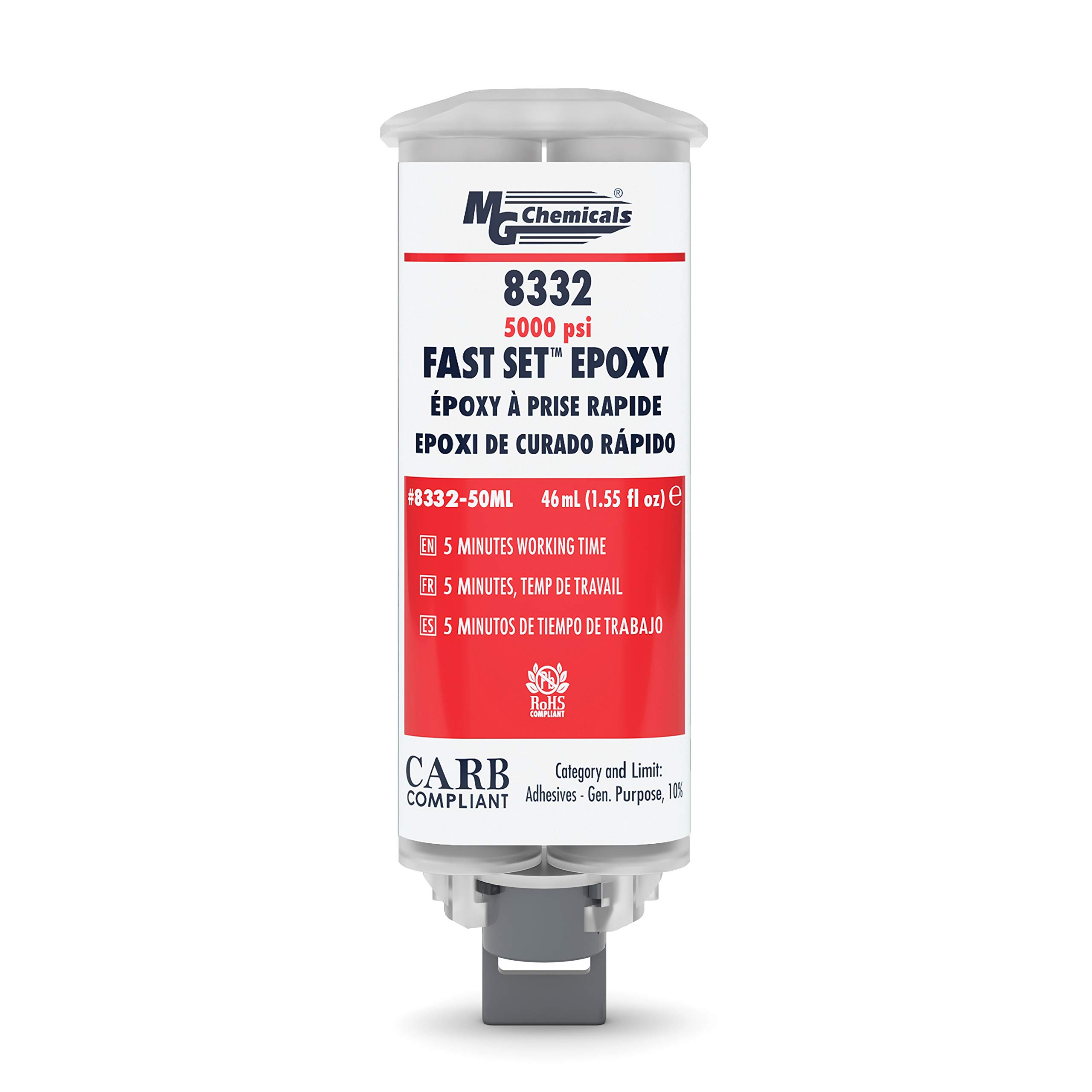 Buy MG s 8332 Fast Set Epoxy Adhesive, 5000 psi, 1:1 ratio, 46mL Dual ...